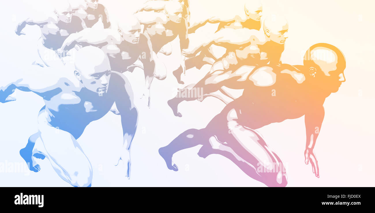 Teamwork Concept and People Running in the Same Direction Stock Photo ...