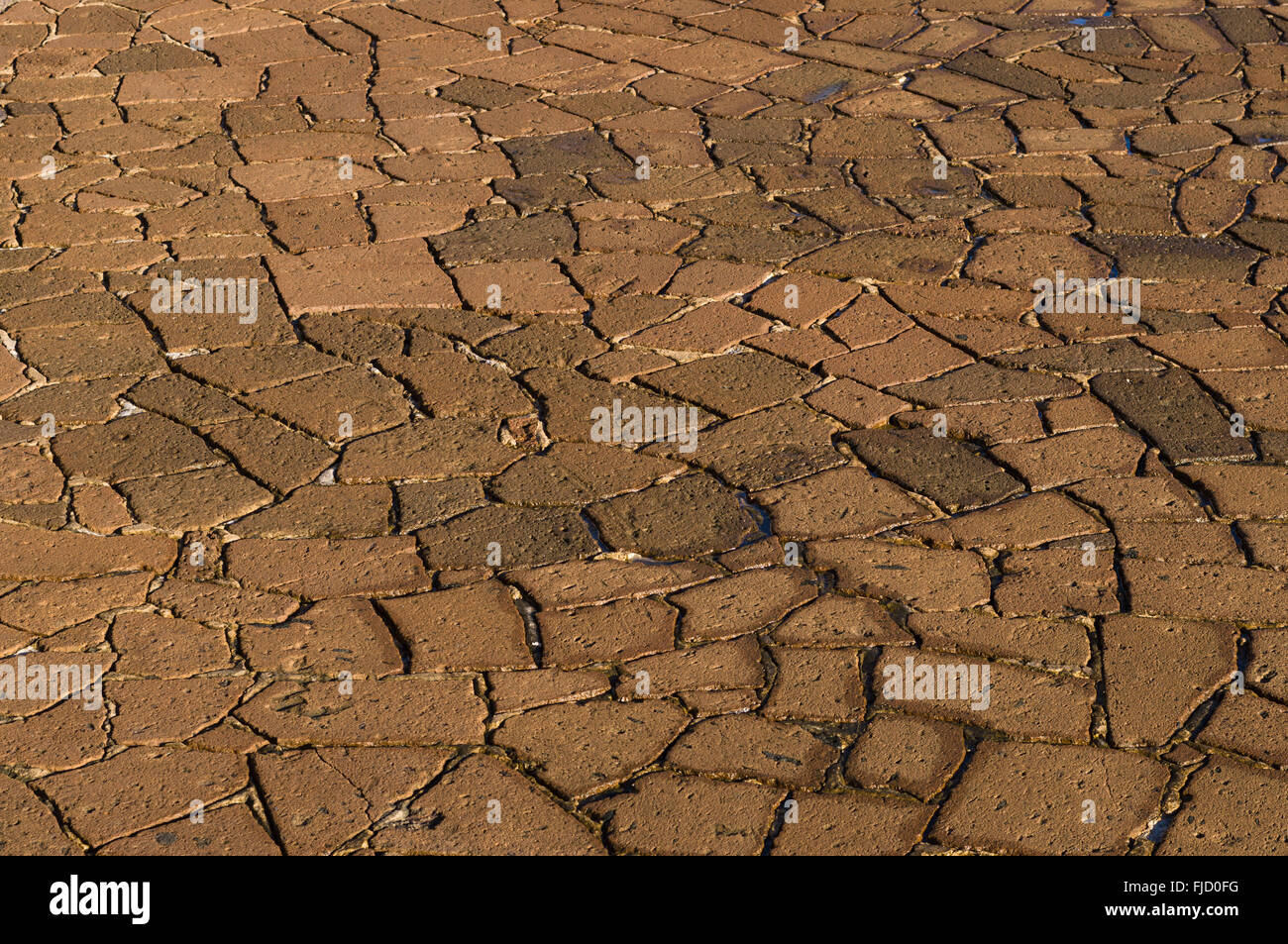 Decorative pavement from stones with different sizes and shapes Stock ...