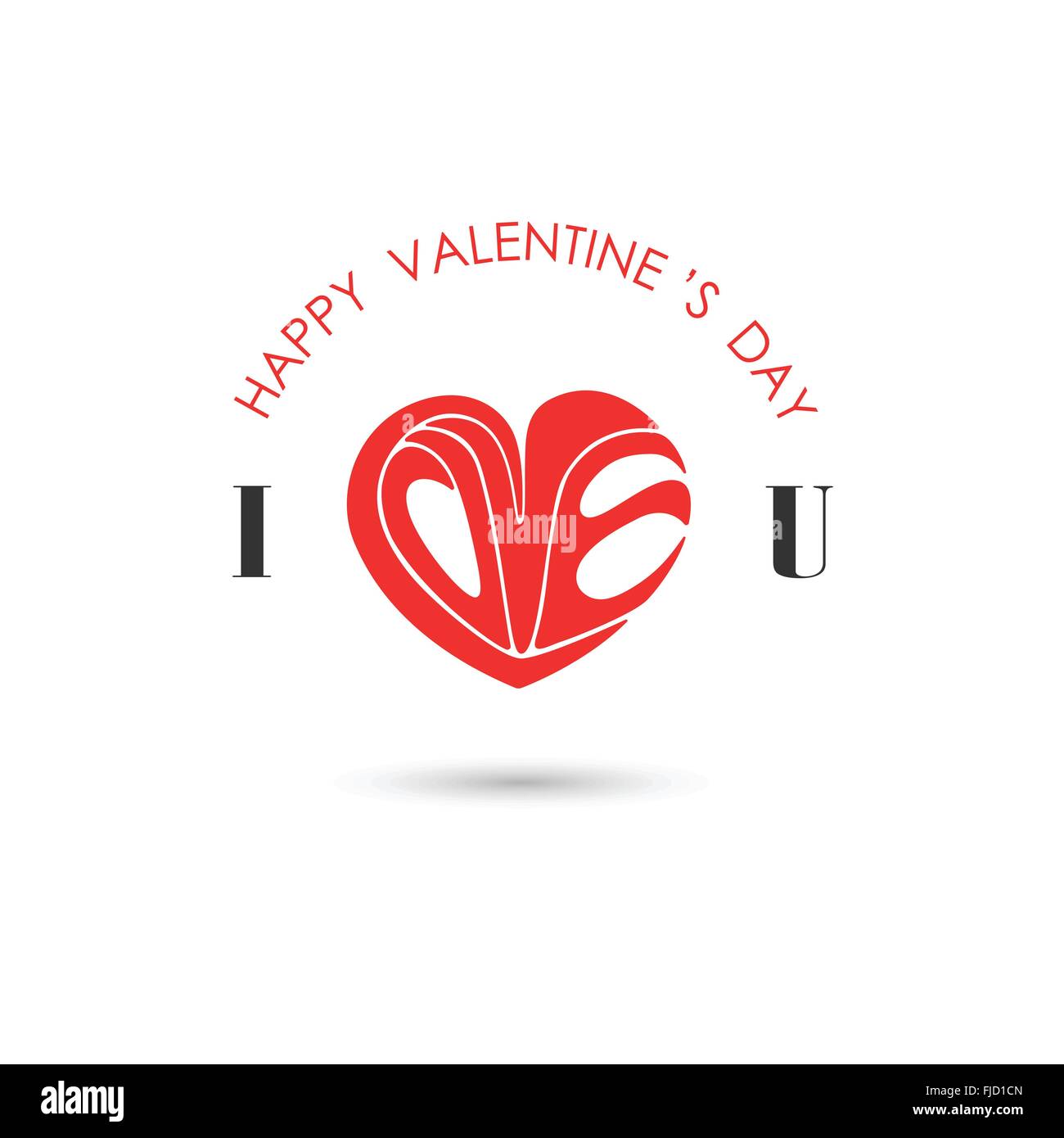 Happy Valentines day lettering background. Typographic background with ...