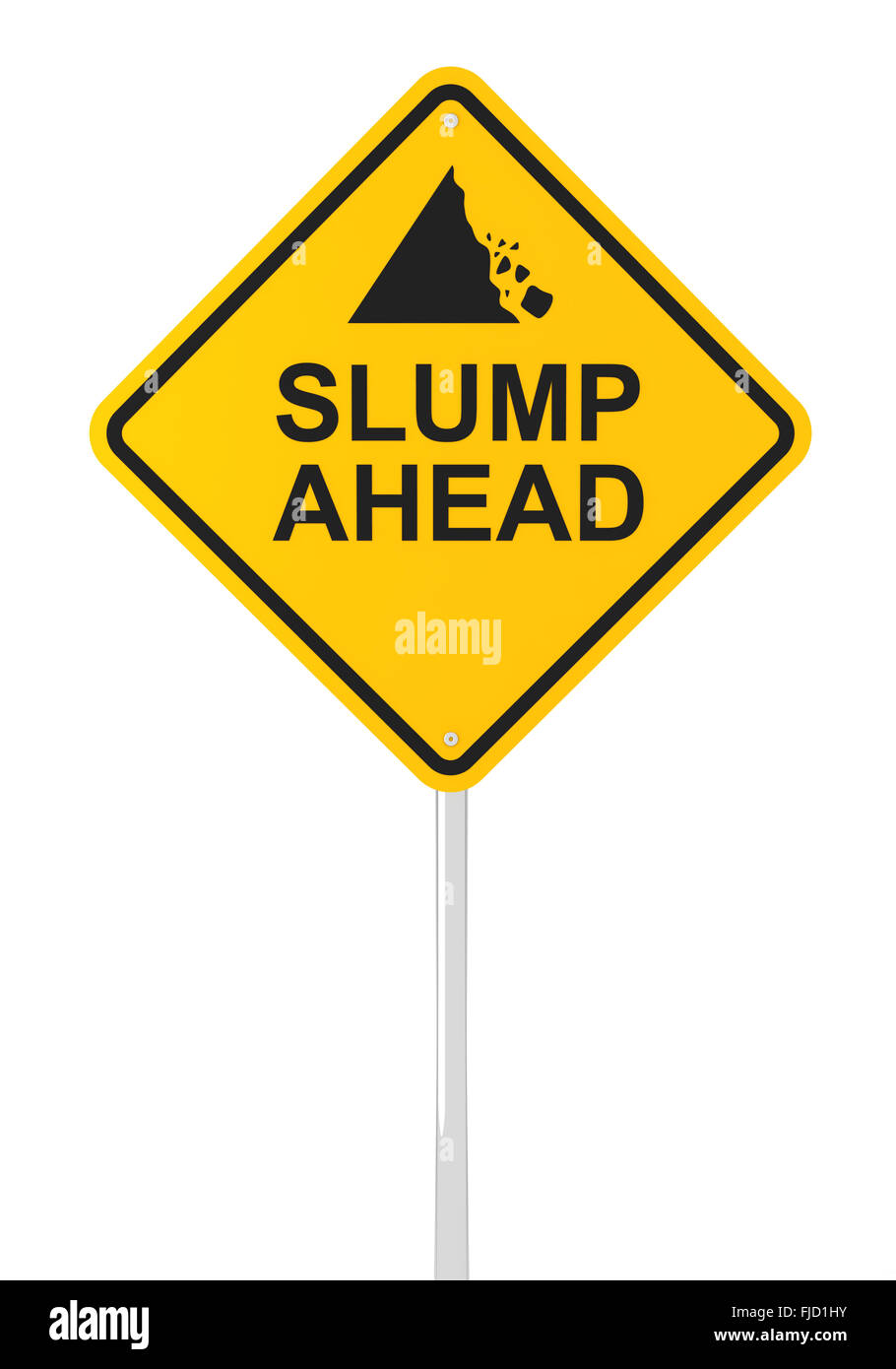 Slump ahead road sign Stock Photo - Alamy