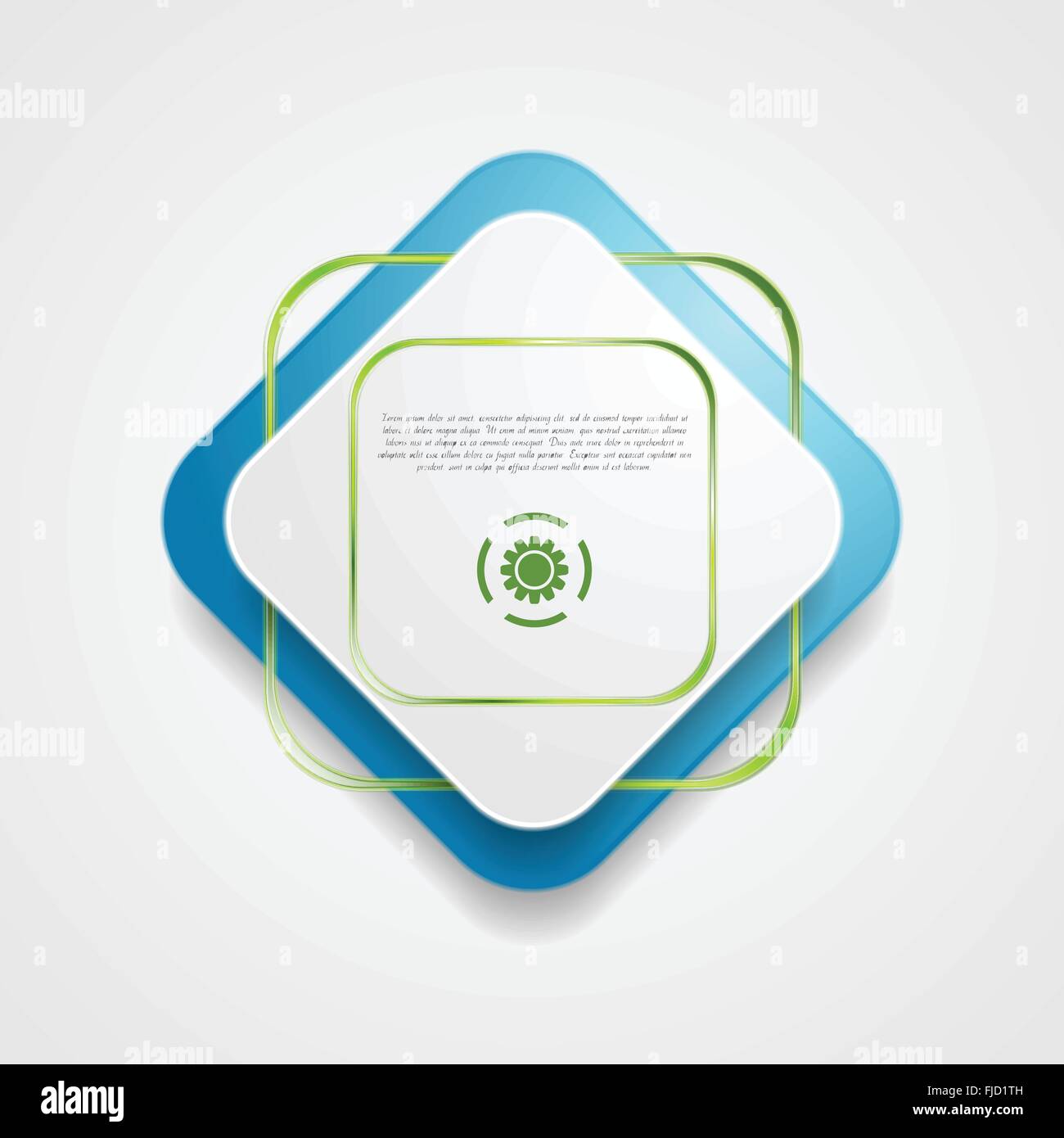 Abstract blue green square shape sticker design. Vector graphic ...