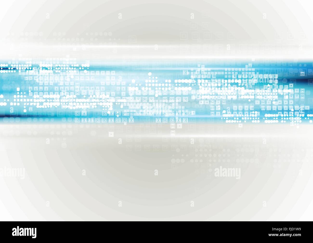 Light grey tech background with blue glowing light. Vector illustration ...