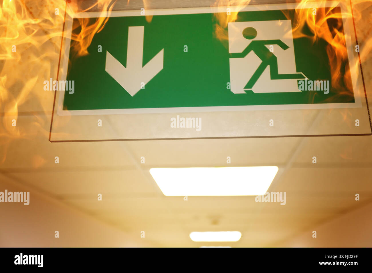 Fire in the building Stock Photo - Alamy
