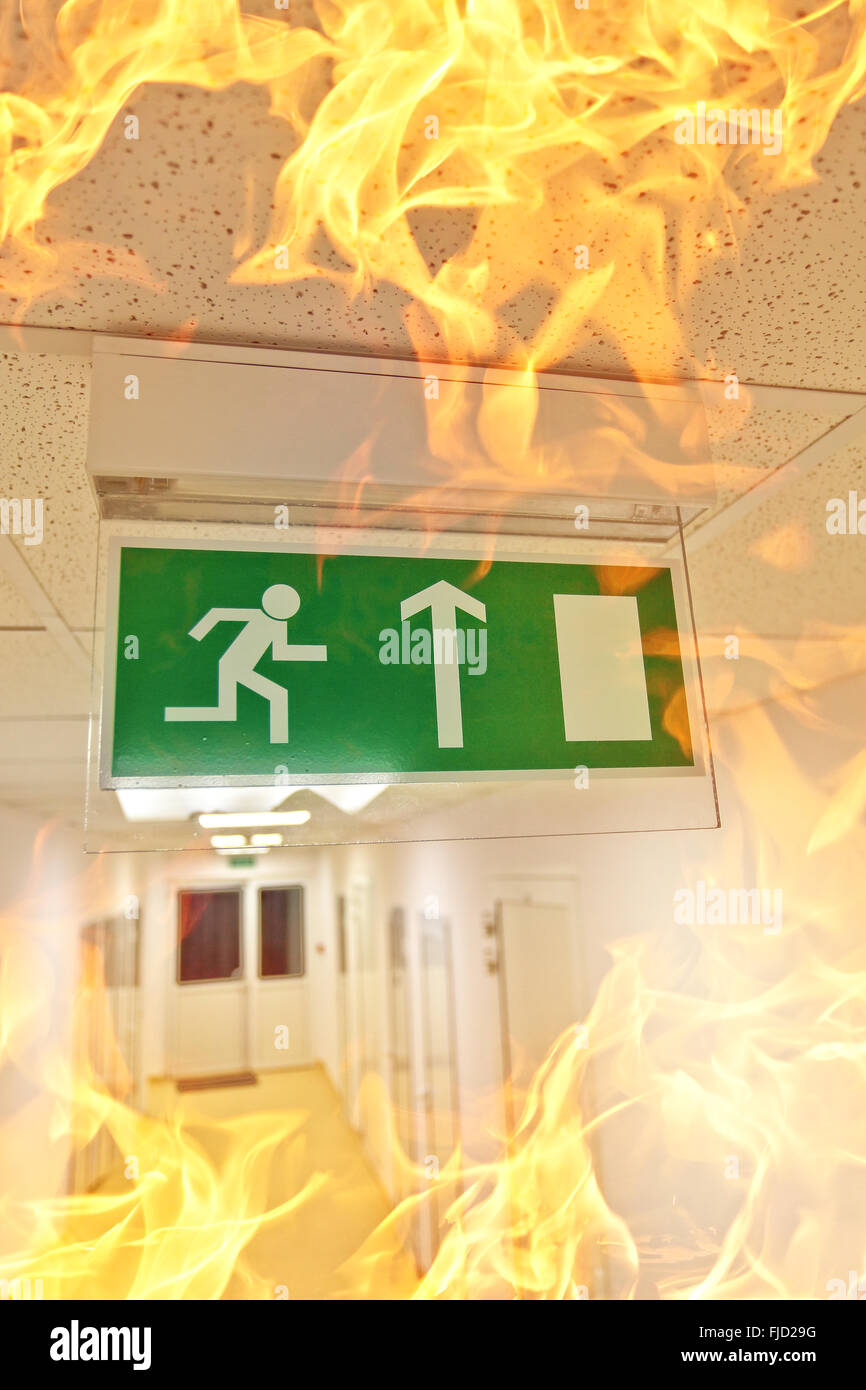 Fire in the building Stock Photo - Alamy