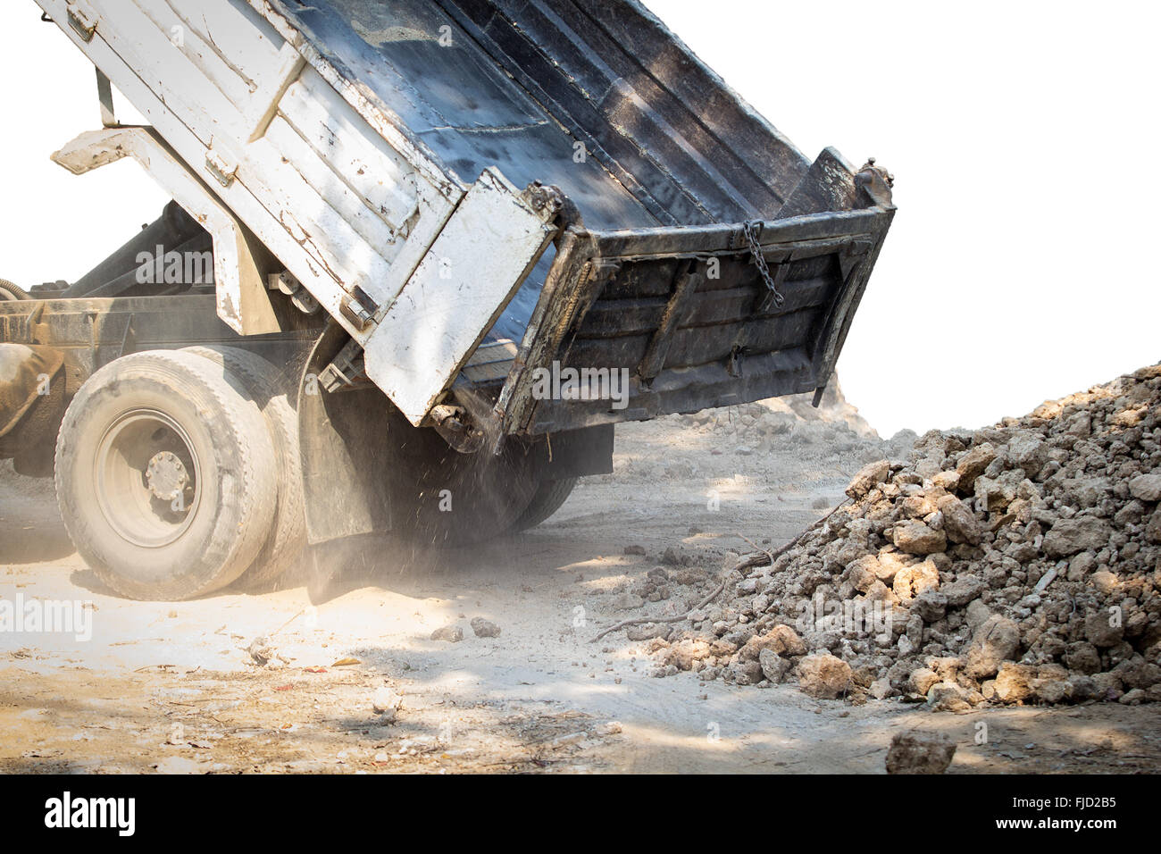 Truck dumping soil hi-res stock photography and images - Alamy
