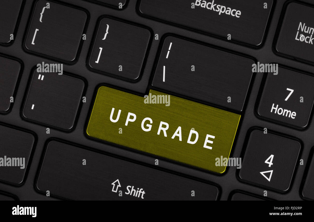 Modern black laptop keyboard with button upgrade Stock Photo - Alamy
