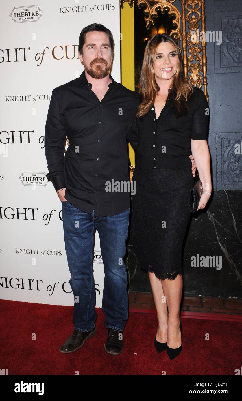 Los Angeles, CA, USA. 1st Mar, 2016. Christian Bale, Sibi Blazic at ...