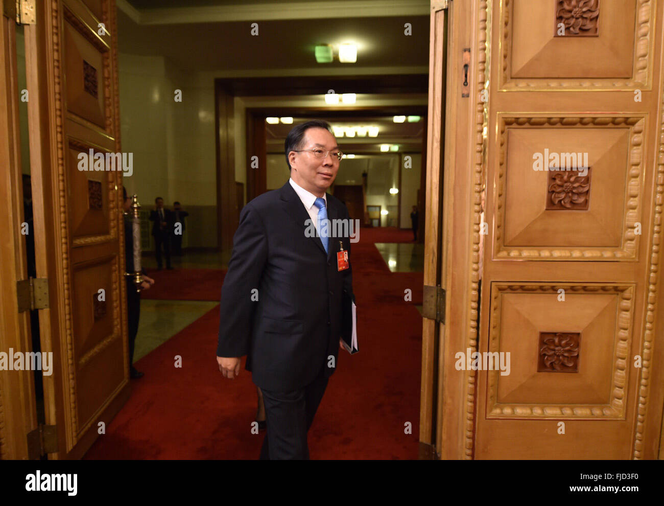 Beijing, China. 2nd Mar, 2016. Wang Guoqing, spokesperson for the Fourth Session of the 12th ...