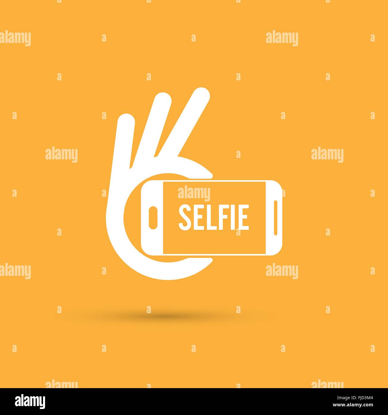 Taking selfie portrait photo on smart phone concept icon. Selfie ...