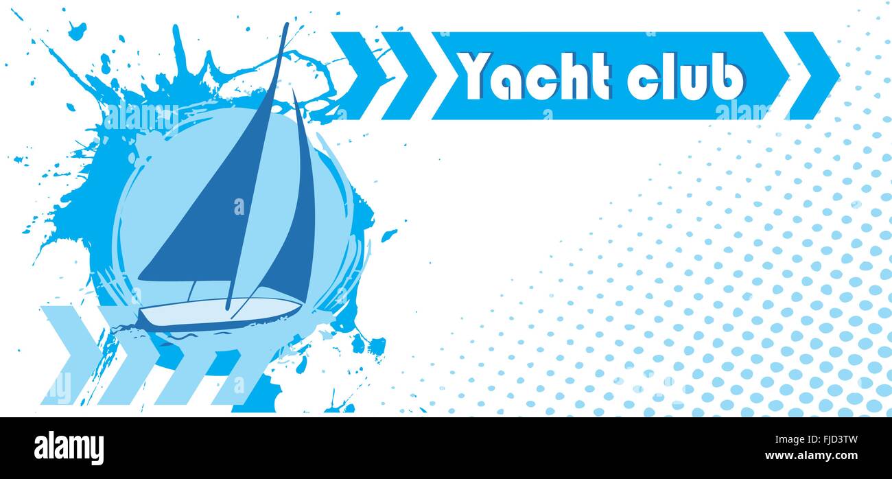 Abstract horizontal yacht club banner Stock Vector Image & Art - Alamy