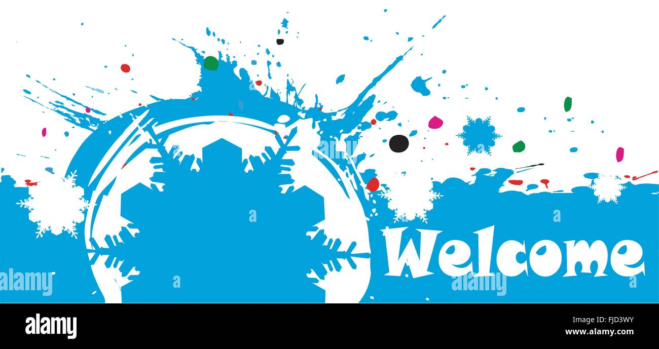 Abstract colorful winter background.Welcome banner Stock Vector Image ...