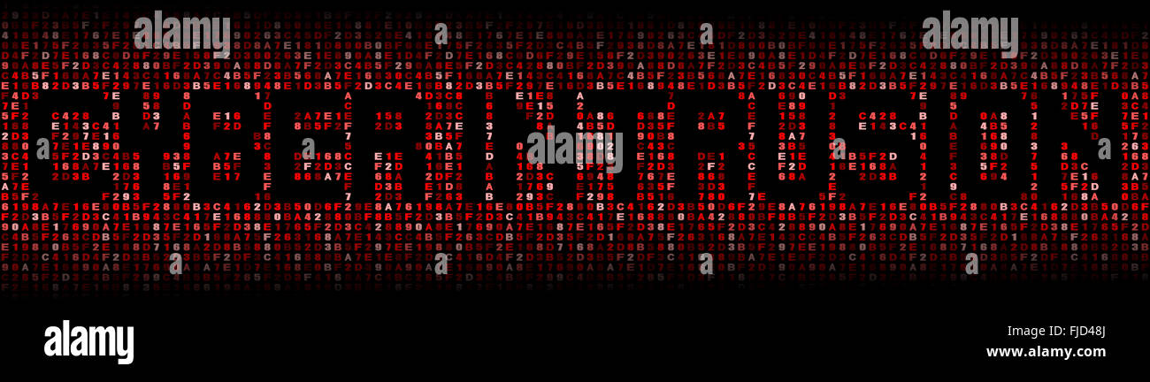 Cyber Intrusion text on hex code illustration Stock Photo - Alamy