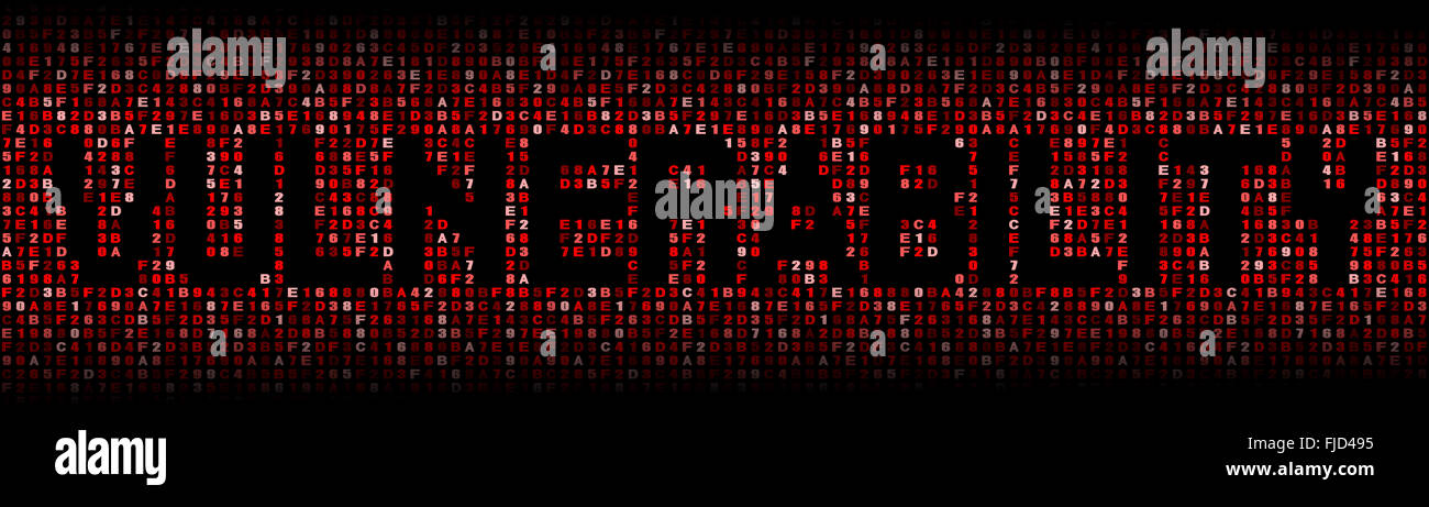 Vulnerability text on hex code illustration Stock Photo - Alamy