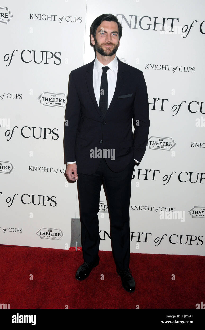 Los Angeles, CA, USA. 1st Mar, 2016. Wes Bentley. ''Knight Of Cups ...