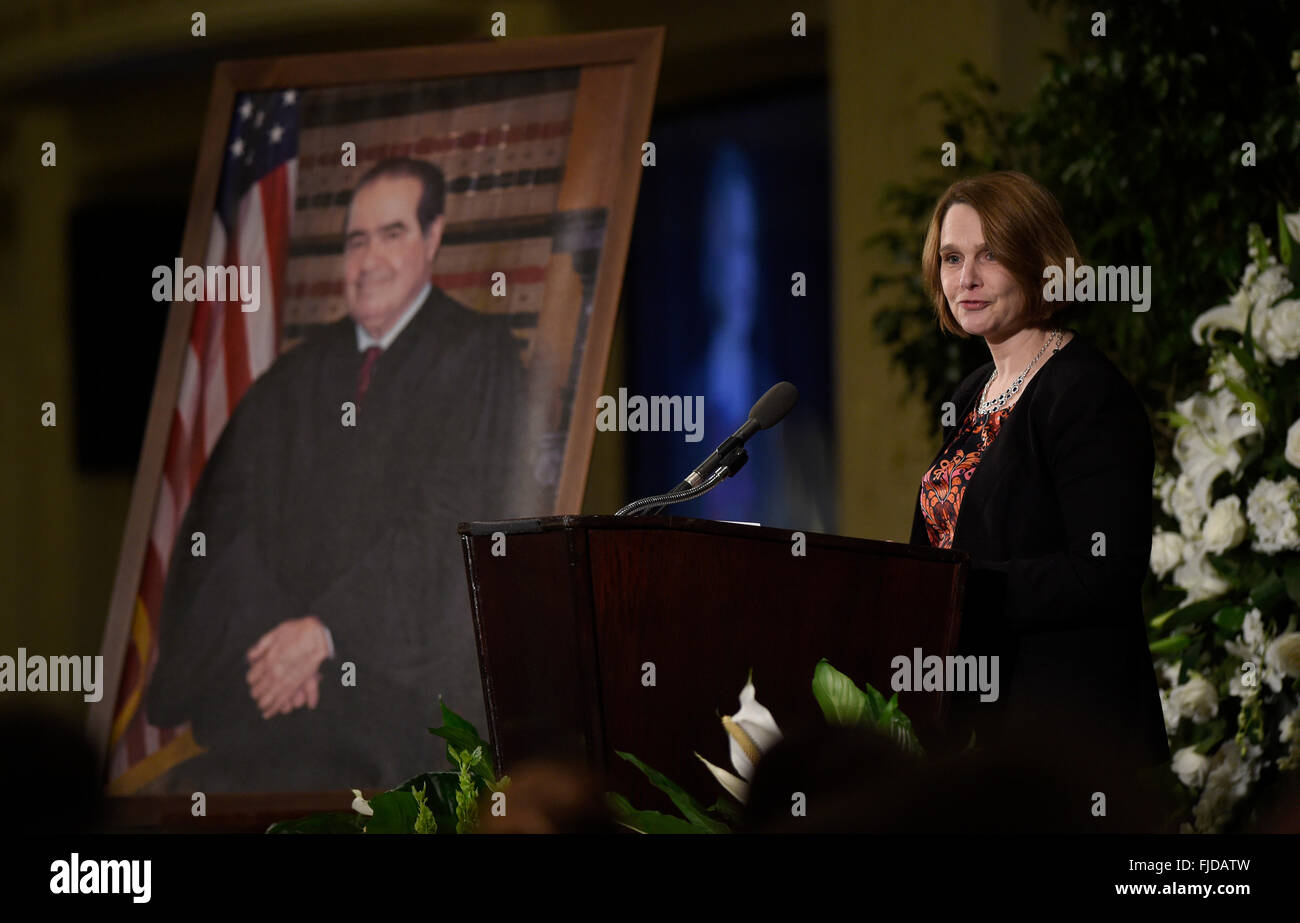 Washington DC, USA. 1st March, 2016. Catherine Courtney, daughter of ...