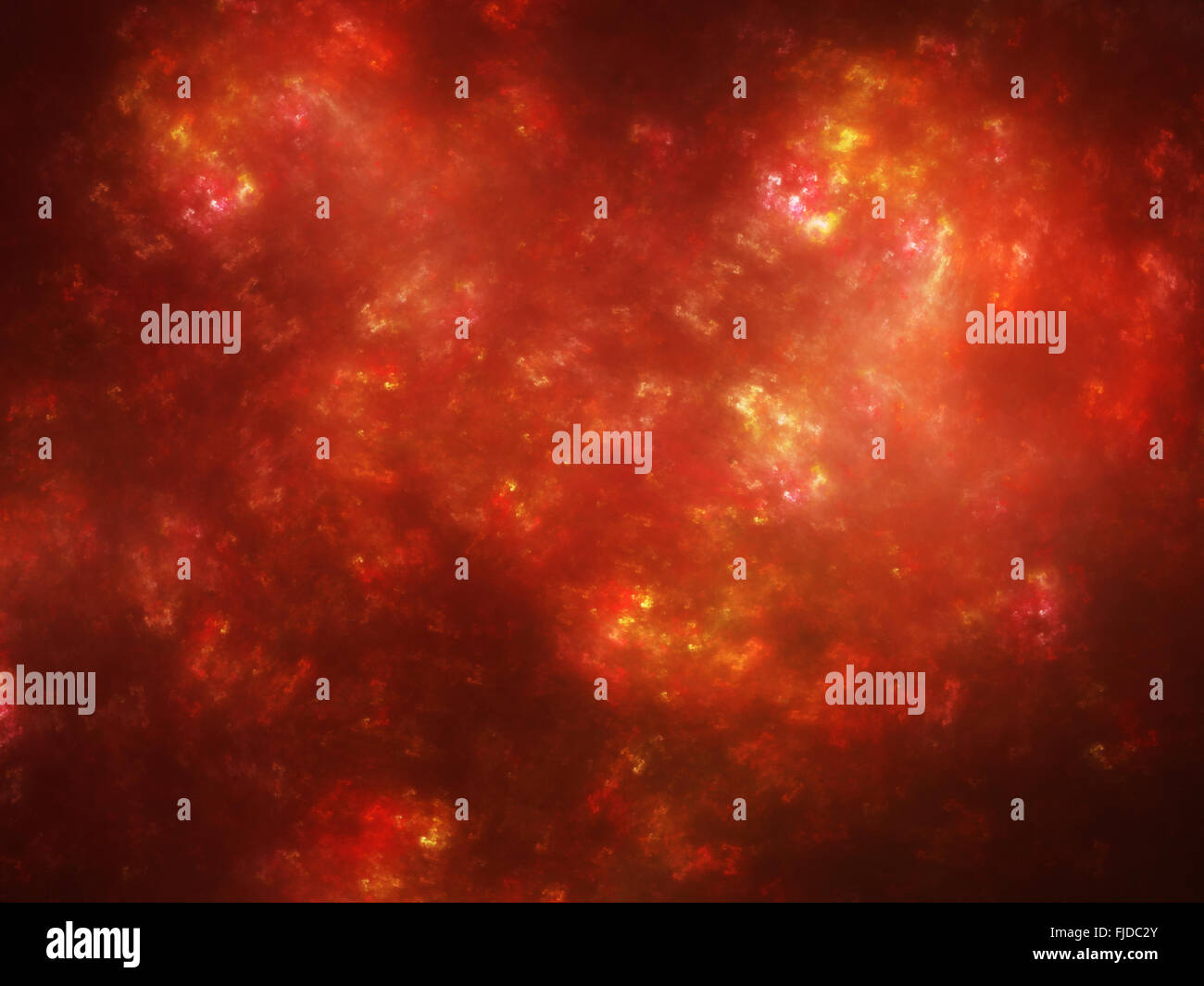 Glowing fiery red plasma in space, computer generated abstract ...