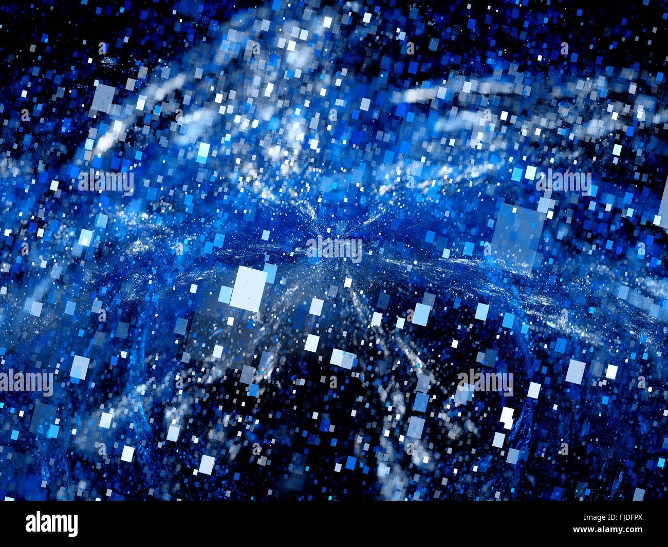 Glowing rectangles in space, computer generated abstract background ...