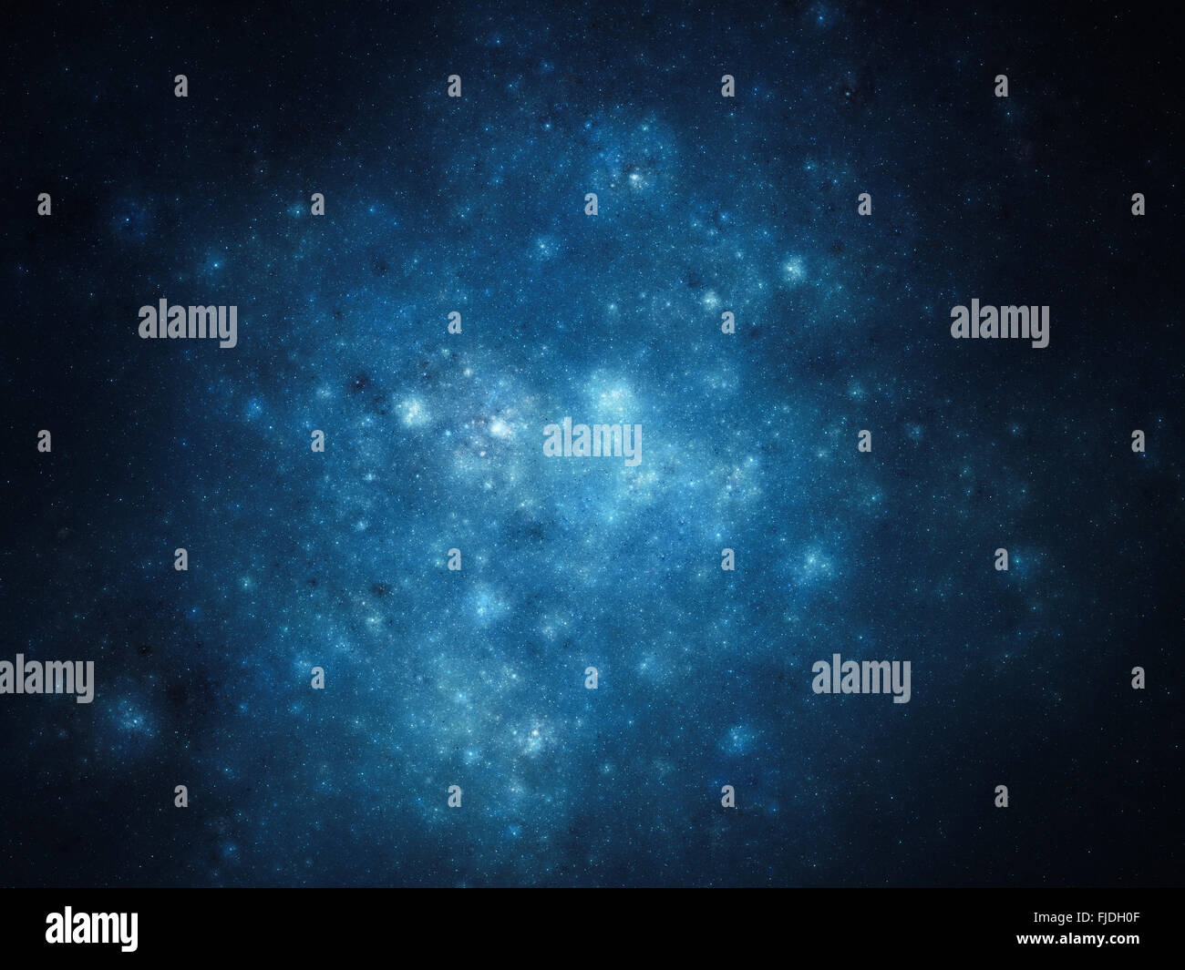 Blue glowing starfield in nebula, computer generated abstract ...
