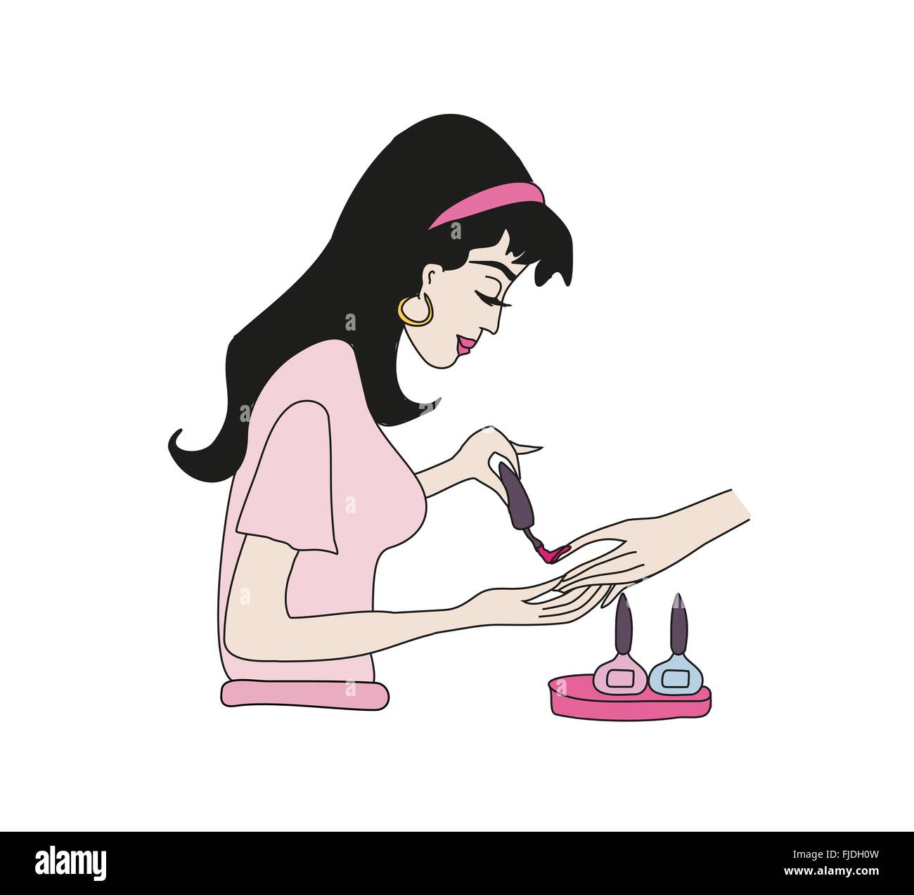 Manicurist vector vectors hi-res stock photography and images - Alamy
