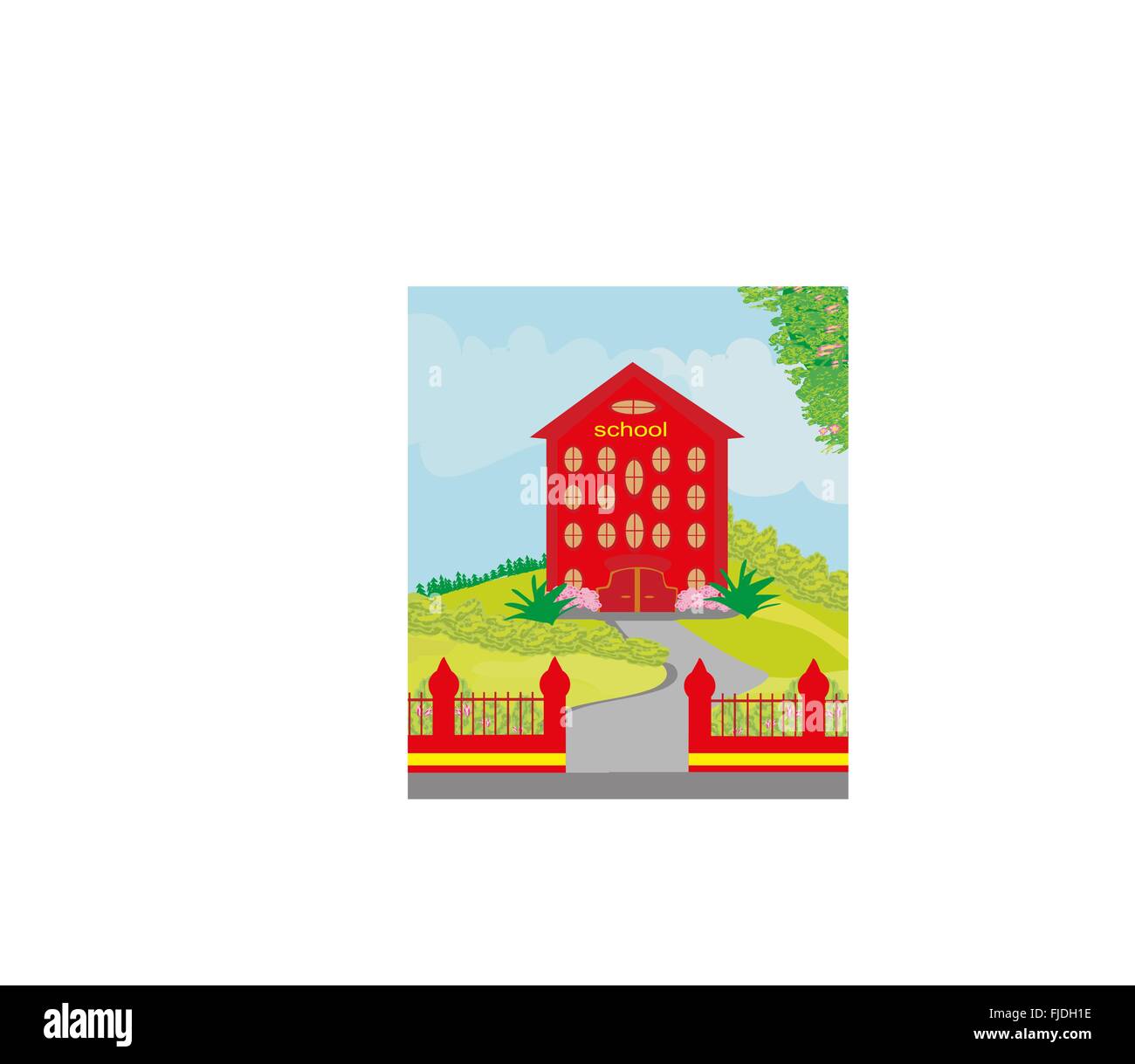 School bell tower Stock Vector Images - Alamy