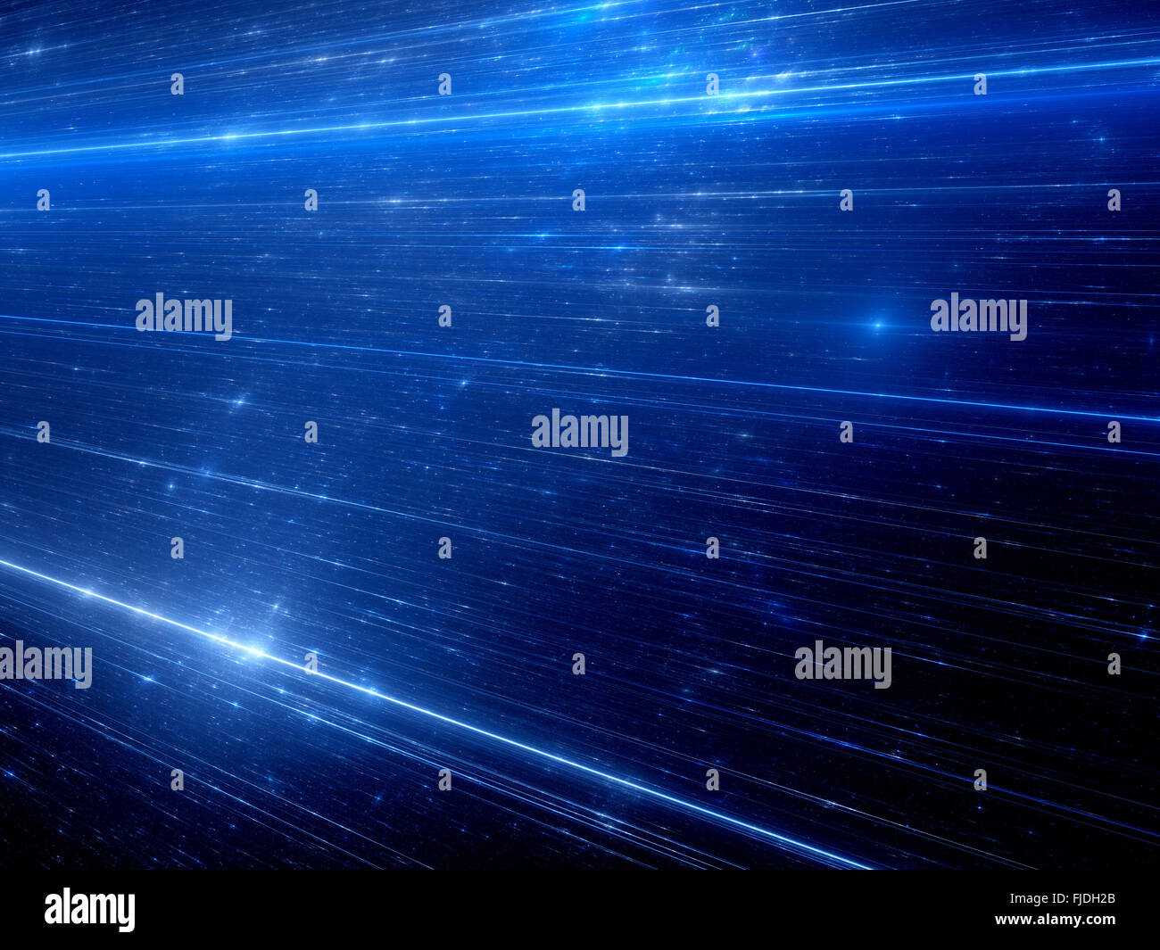 Blue glowing lines, trails of high speed motion, computer generated ...