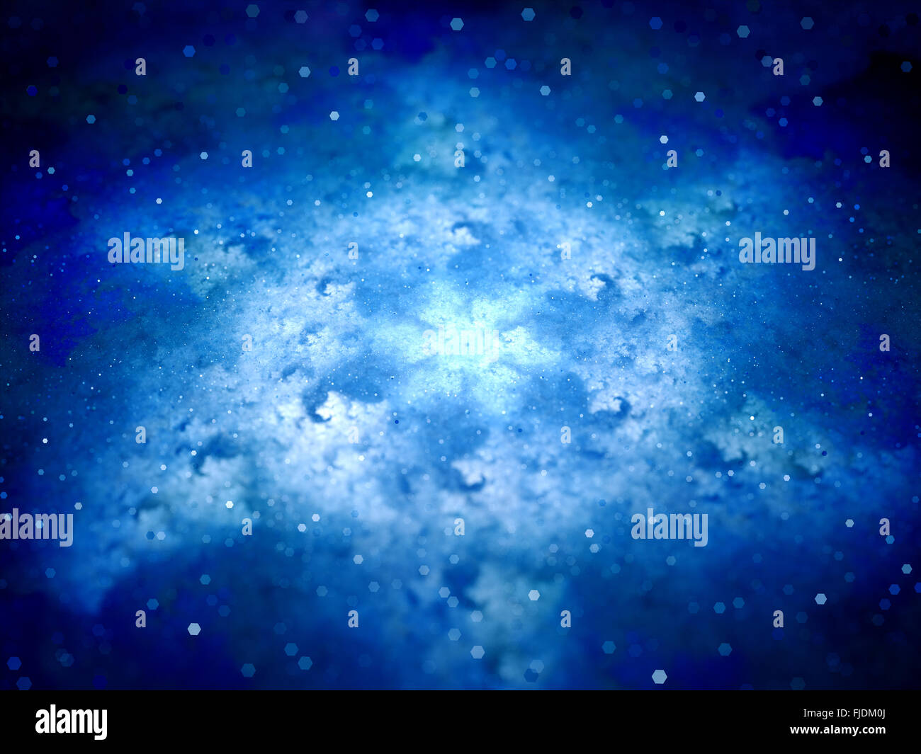 Blue glowing magical space object, computer generated abstract ...