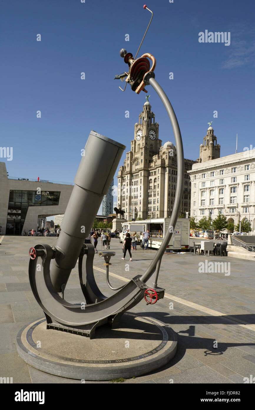 The Heaven and Earth Telescope and Orrery by Andy Plant, Liverpool Pier ...