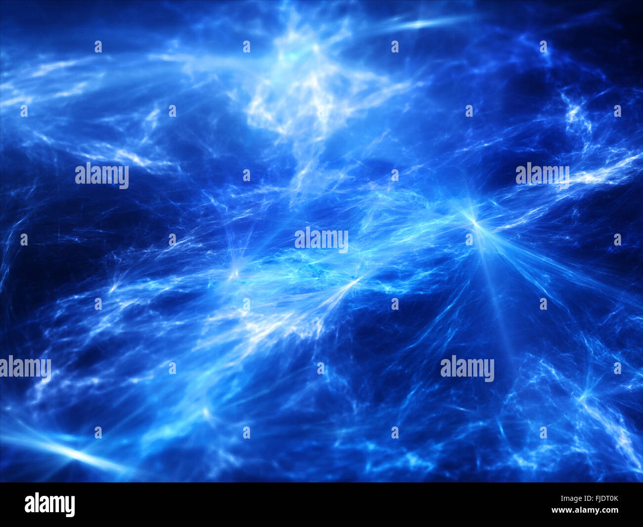 Glowing blue plasma in space, computer generated abstract background ...