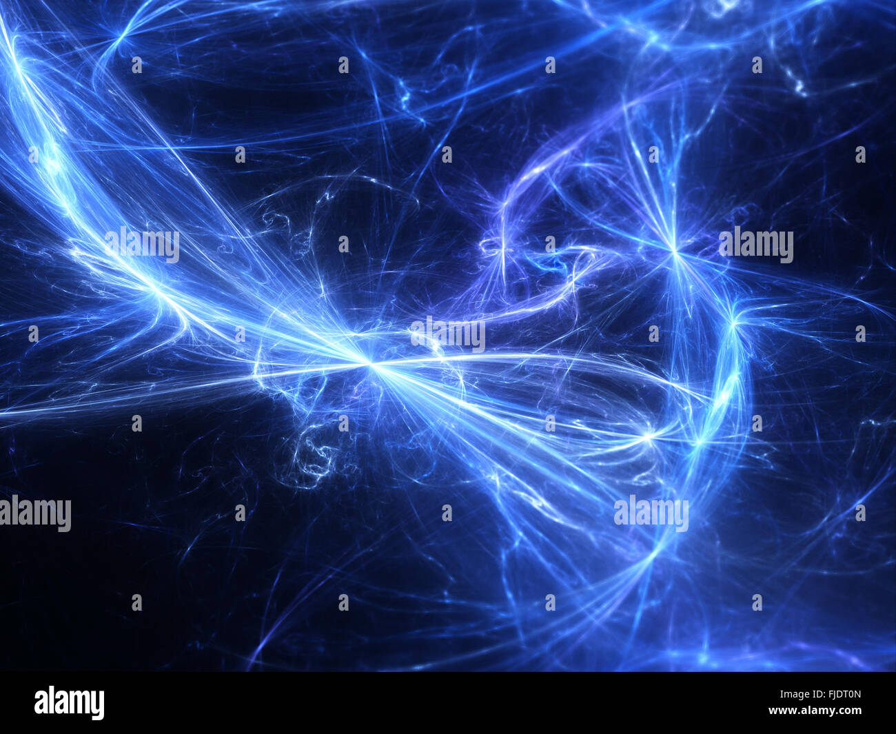 Glowing blue high energy field in space, computer generated abstract ...