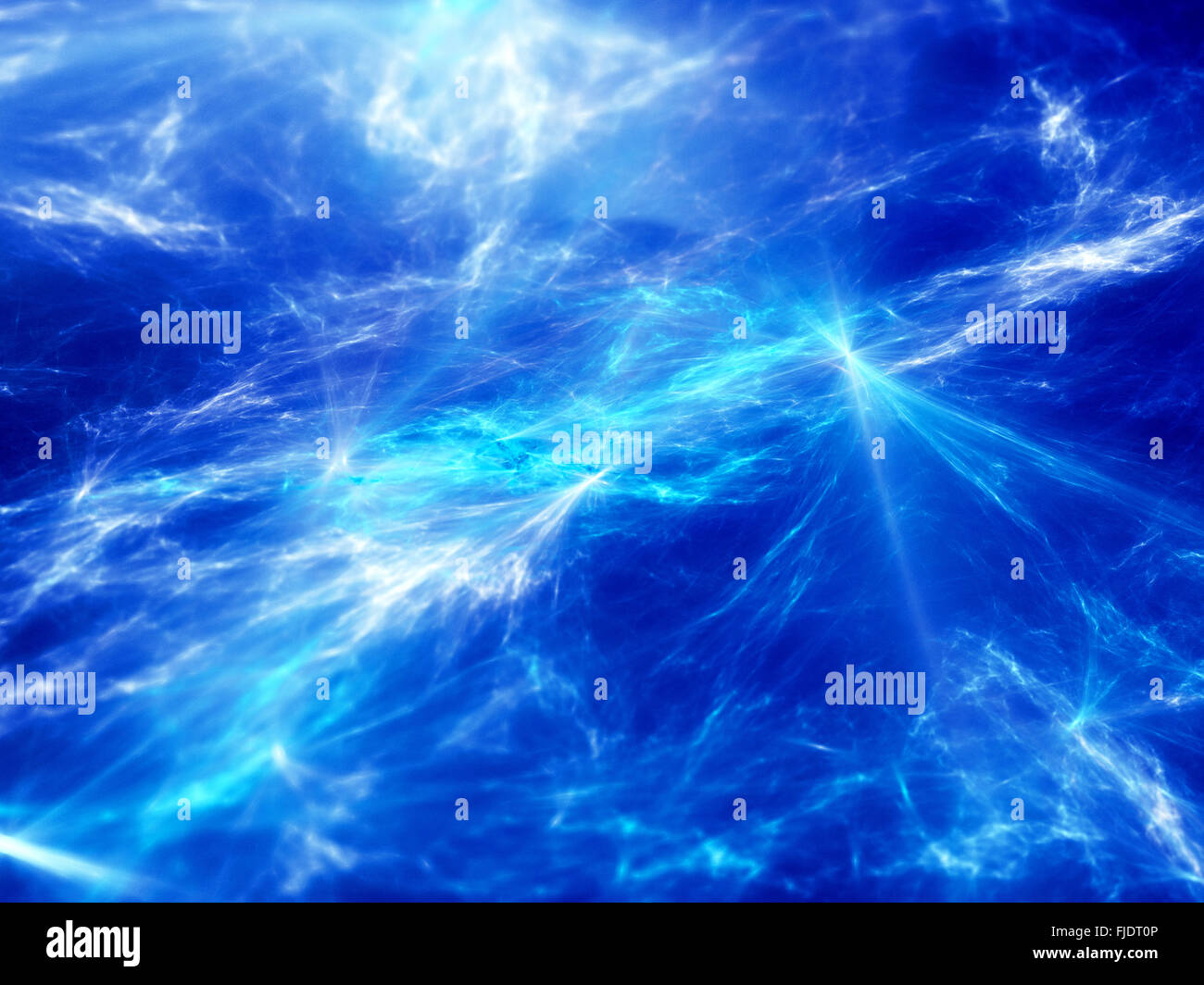 Glowing blue vibrant high energy field in space, computer generated ...