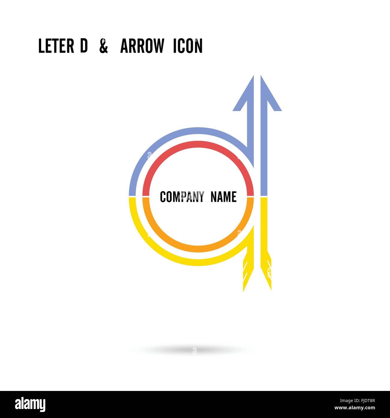 Creative letter D icon abstract logo design vector template. Corporate ...