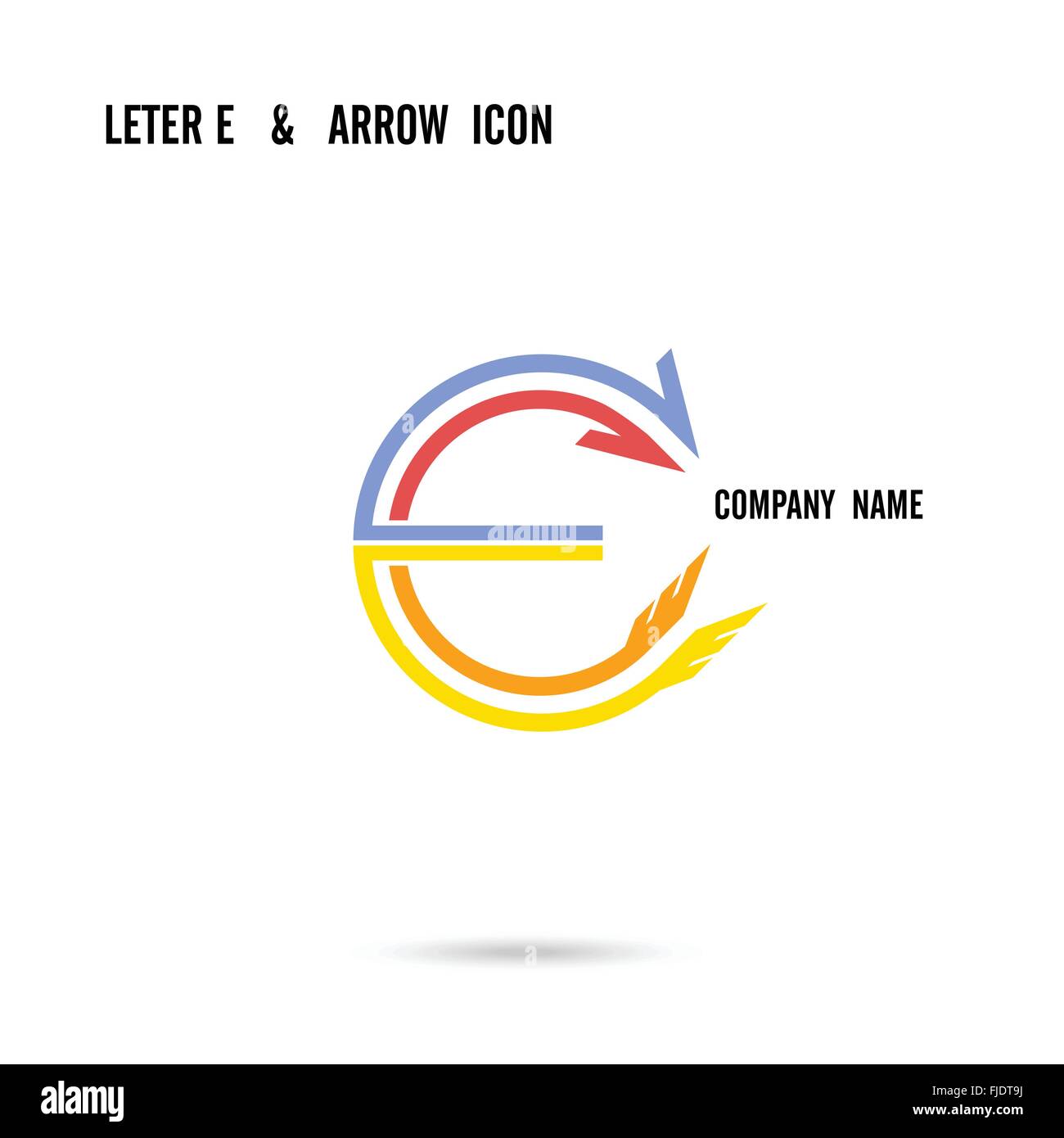 Creative letter E icon abstract logo design vector template. Corporate ...