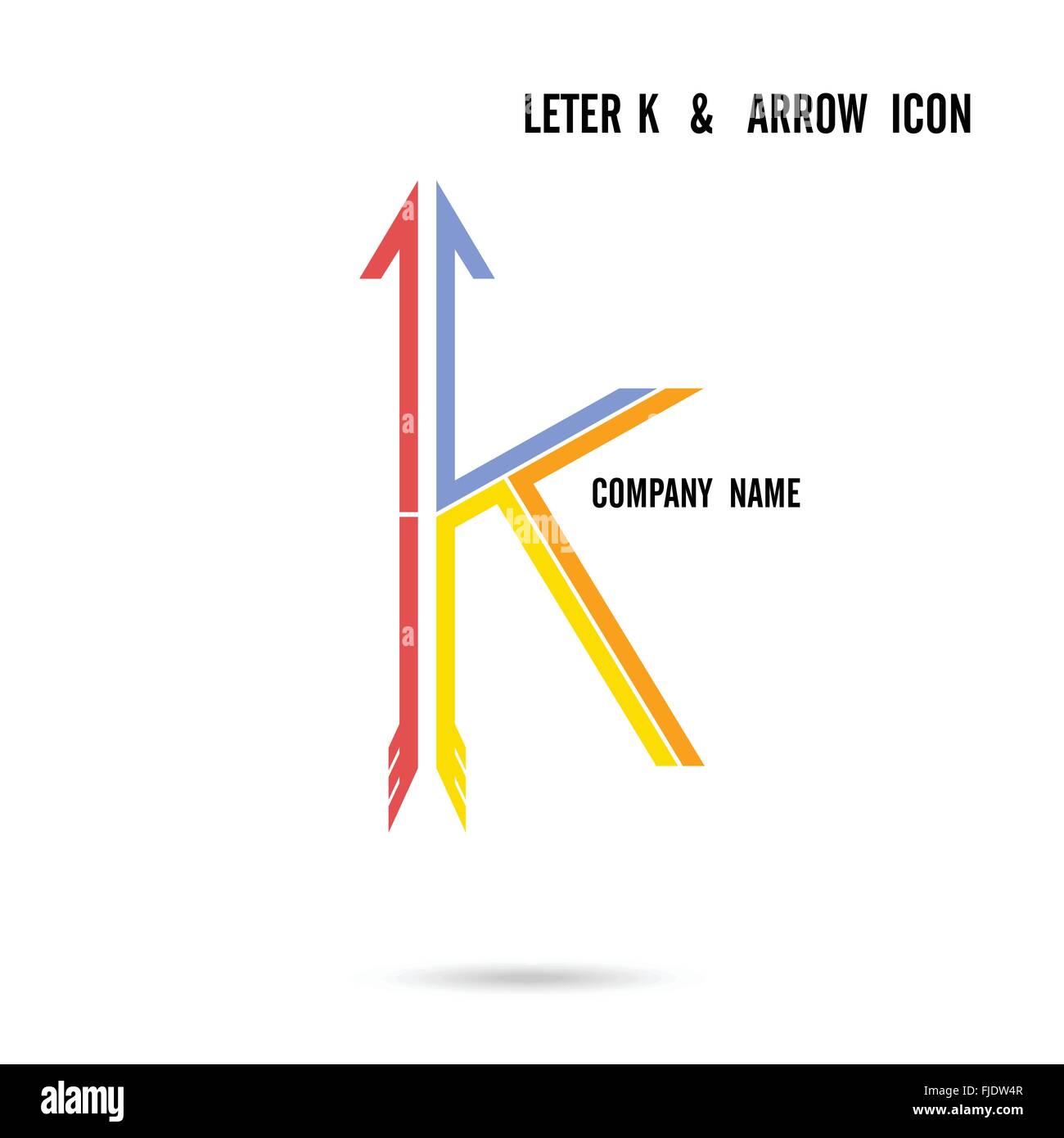 Creative letter K icon abstract logo design vector template. Corporate ...