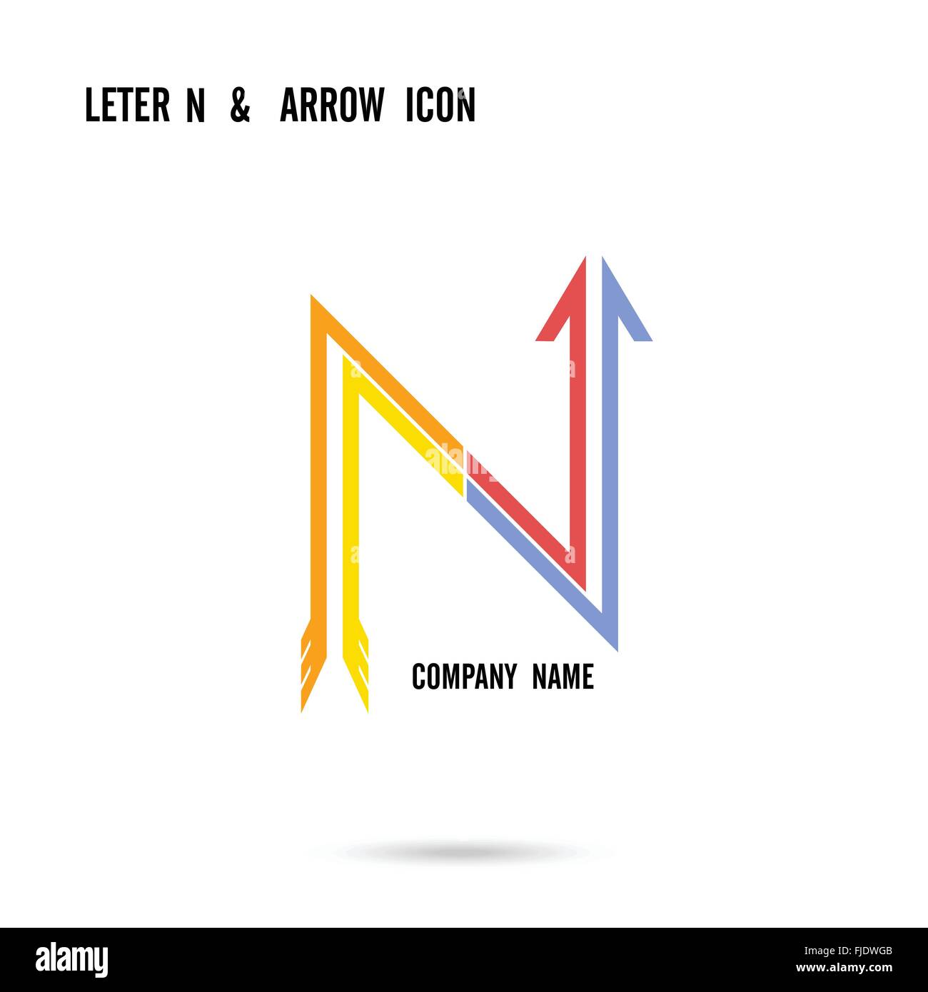 Letter arrows vector icon logo hi-res stock photography and images - Alamy