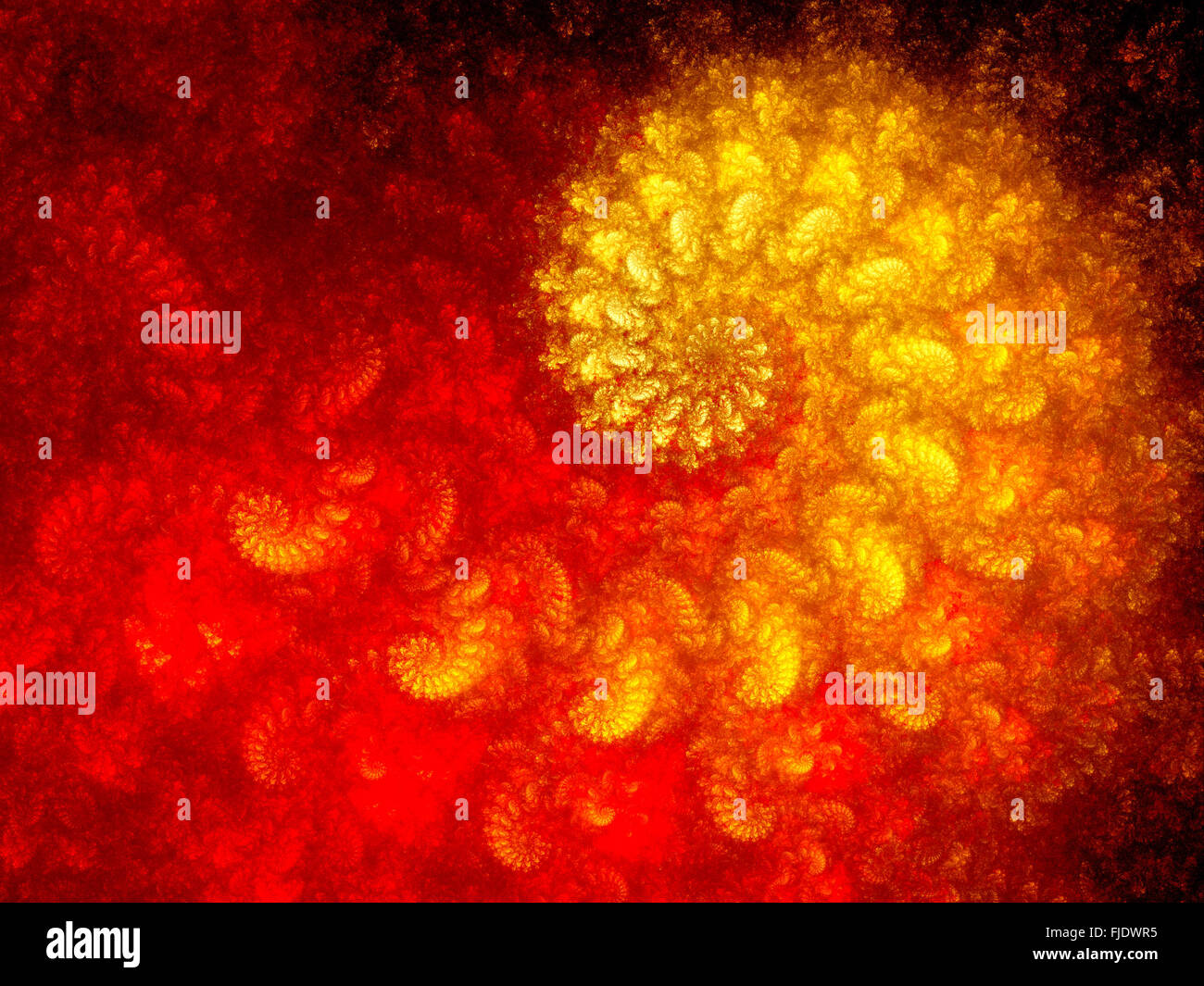 Colorful fractal spirals, golden ratio, computer generated abstract ...
