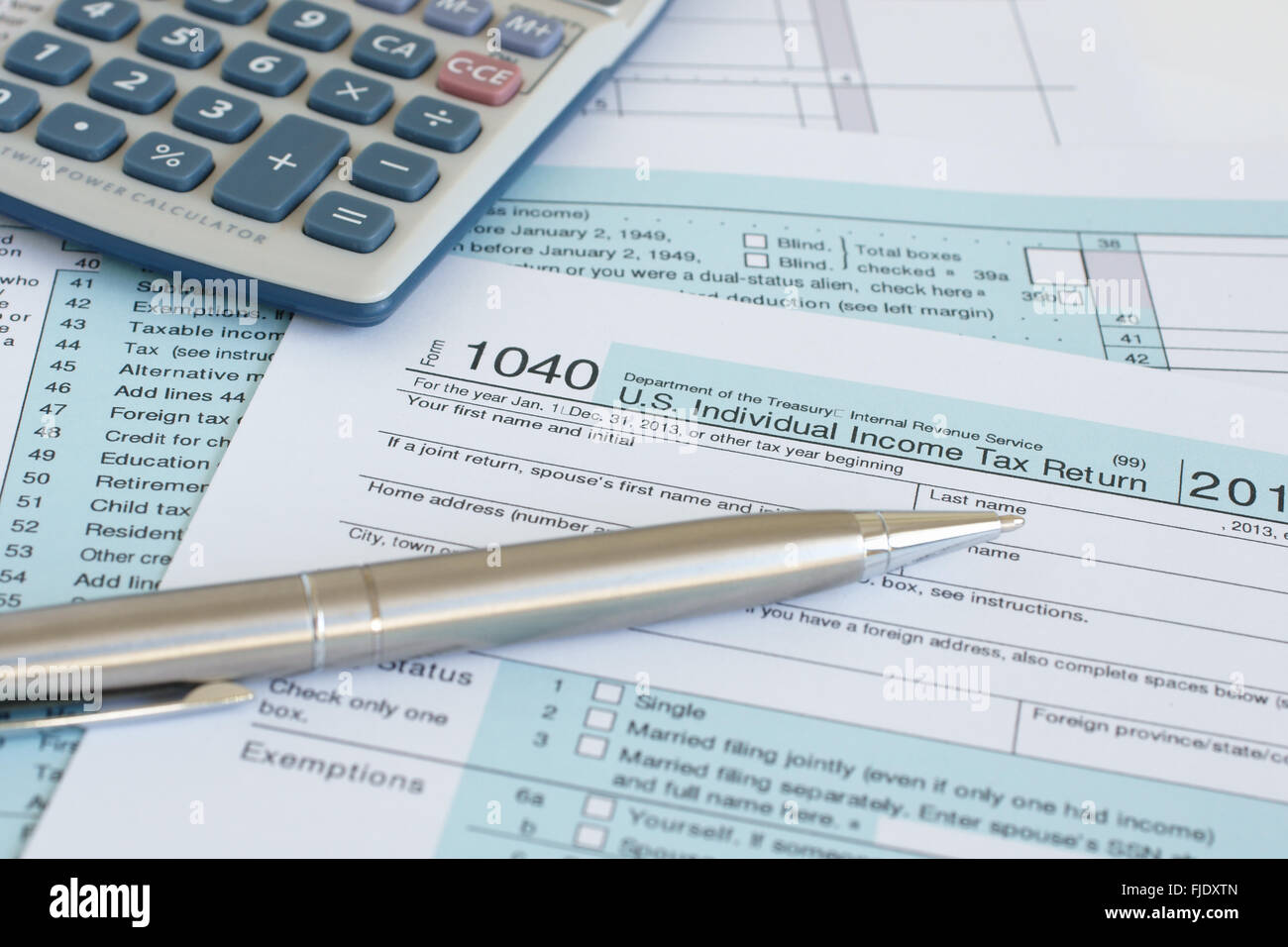Federal income tax return hi-res stock photography and images - Alamy