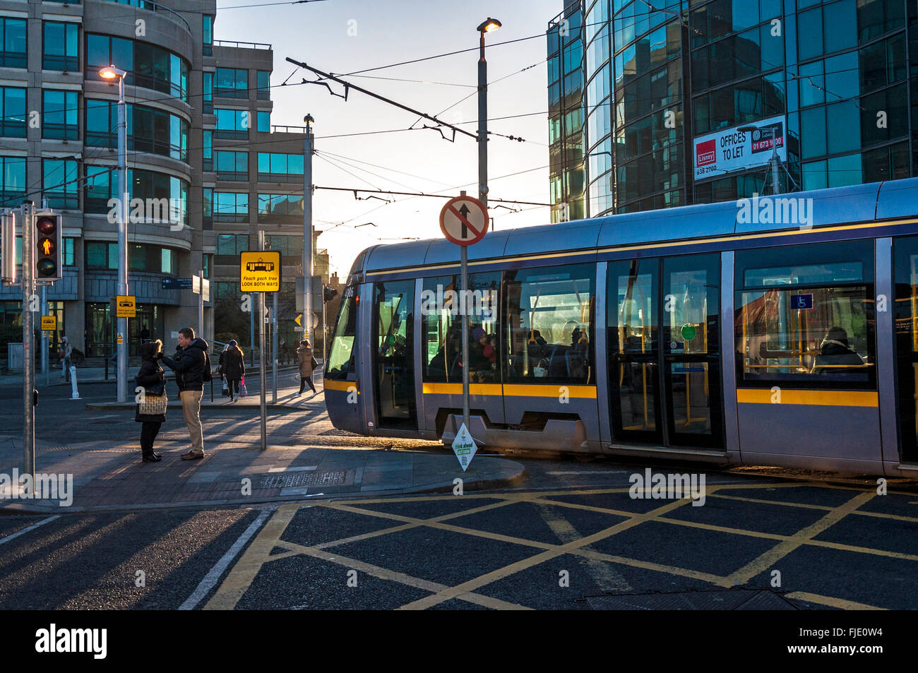 Luas irish speed dublin tram light rail system ireland hi-res stock ...