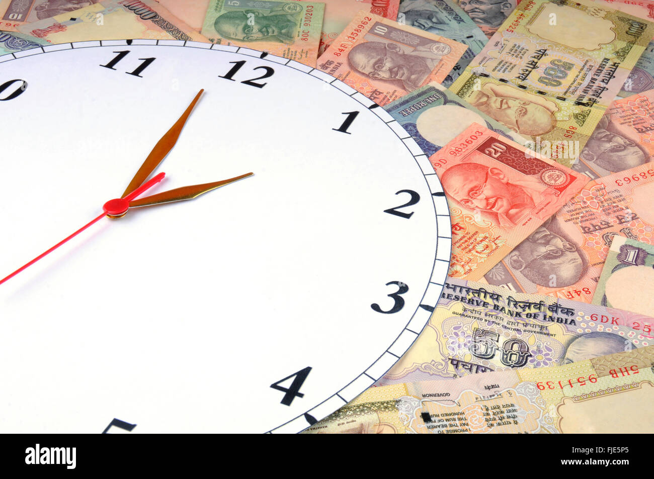 Time money concept clock indian hi-res stock photography and images - Alamy
