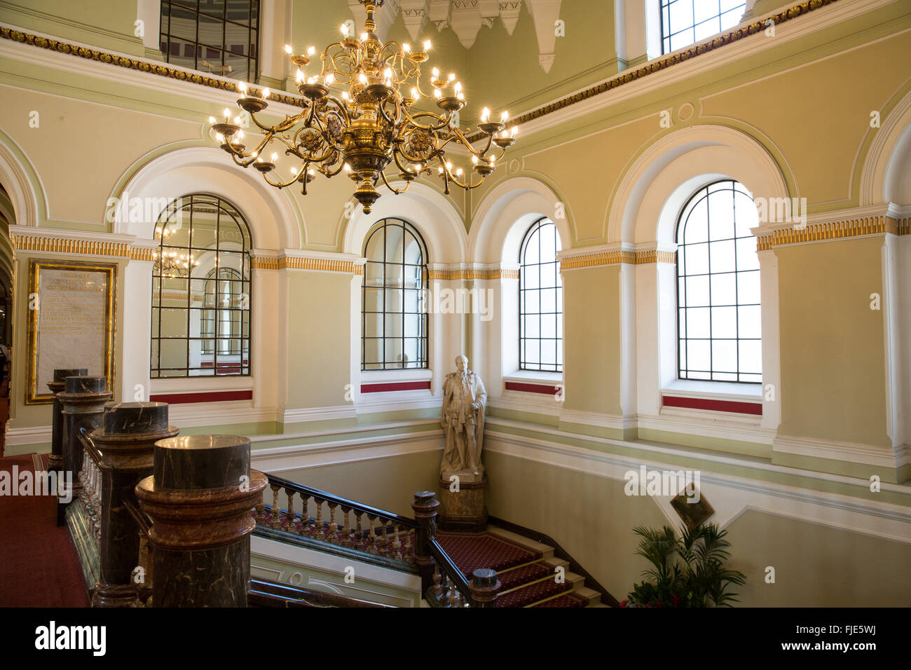Birmingham Council House. The central entrance stairway leading to the ...