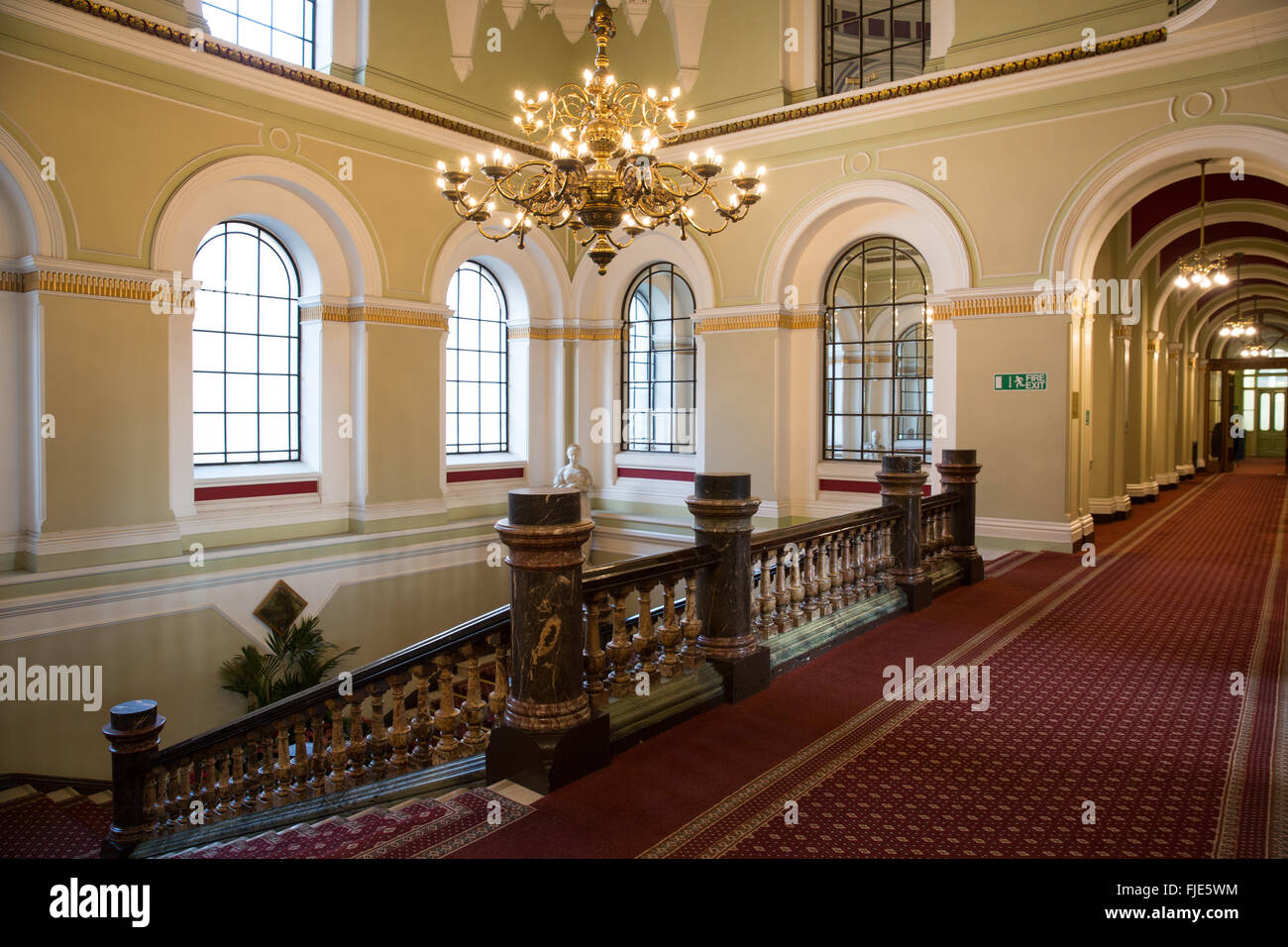 Birmingham Council House. The central entrance stairway leading to the ...