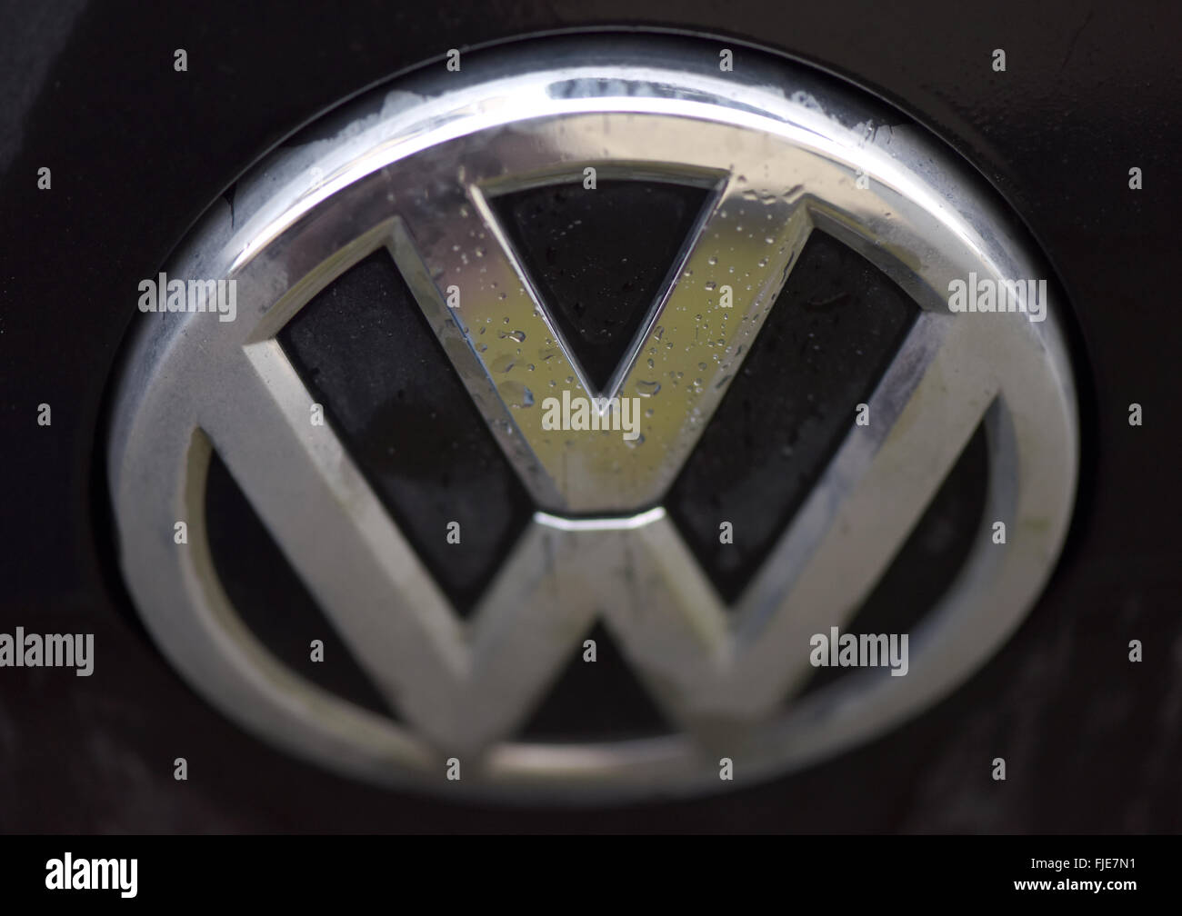 Bochum, Germany. 02nd Mar, 2016. Water droplets can be seen on a ...