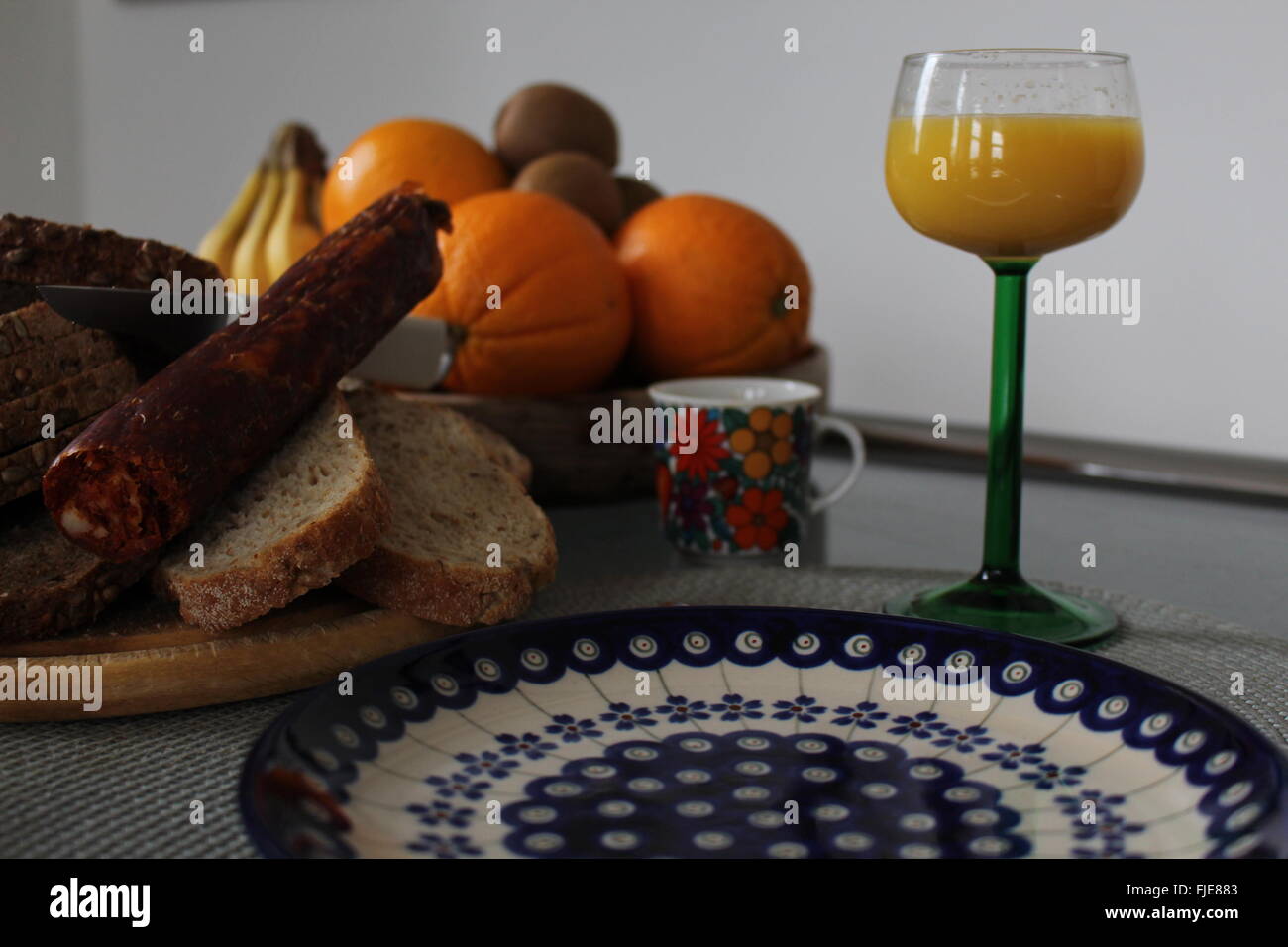 Beautiful and rich breakfast Stock Photo - Alamy