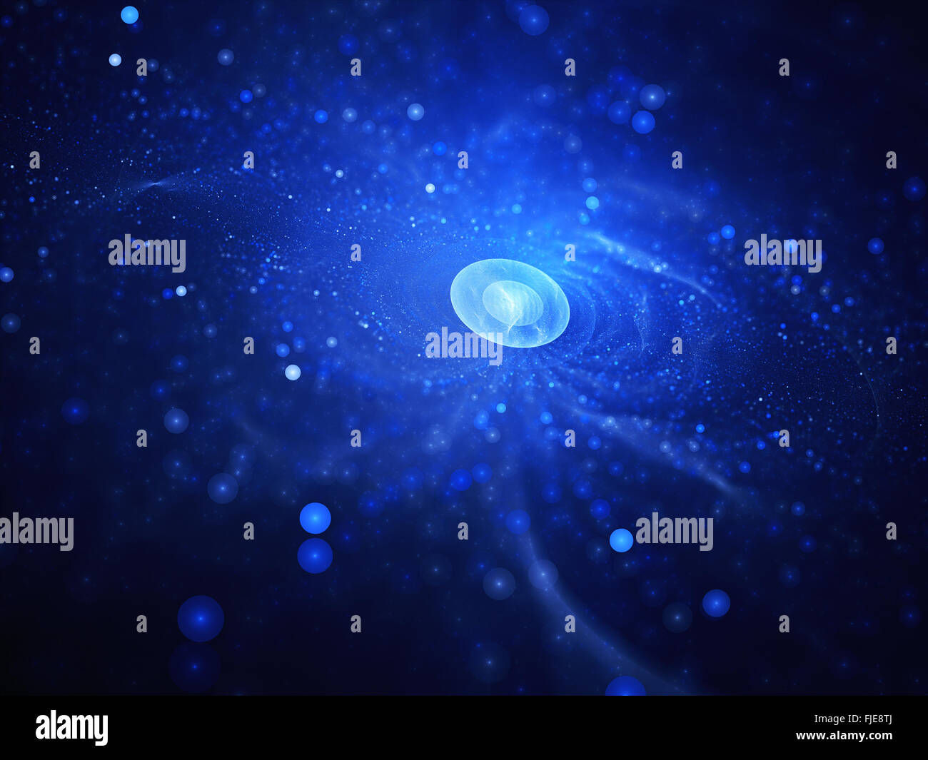 Galactic cluster with stardust, interstellar travel, computer generated ...