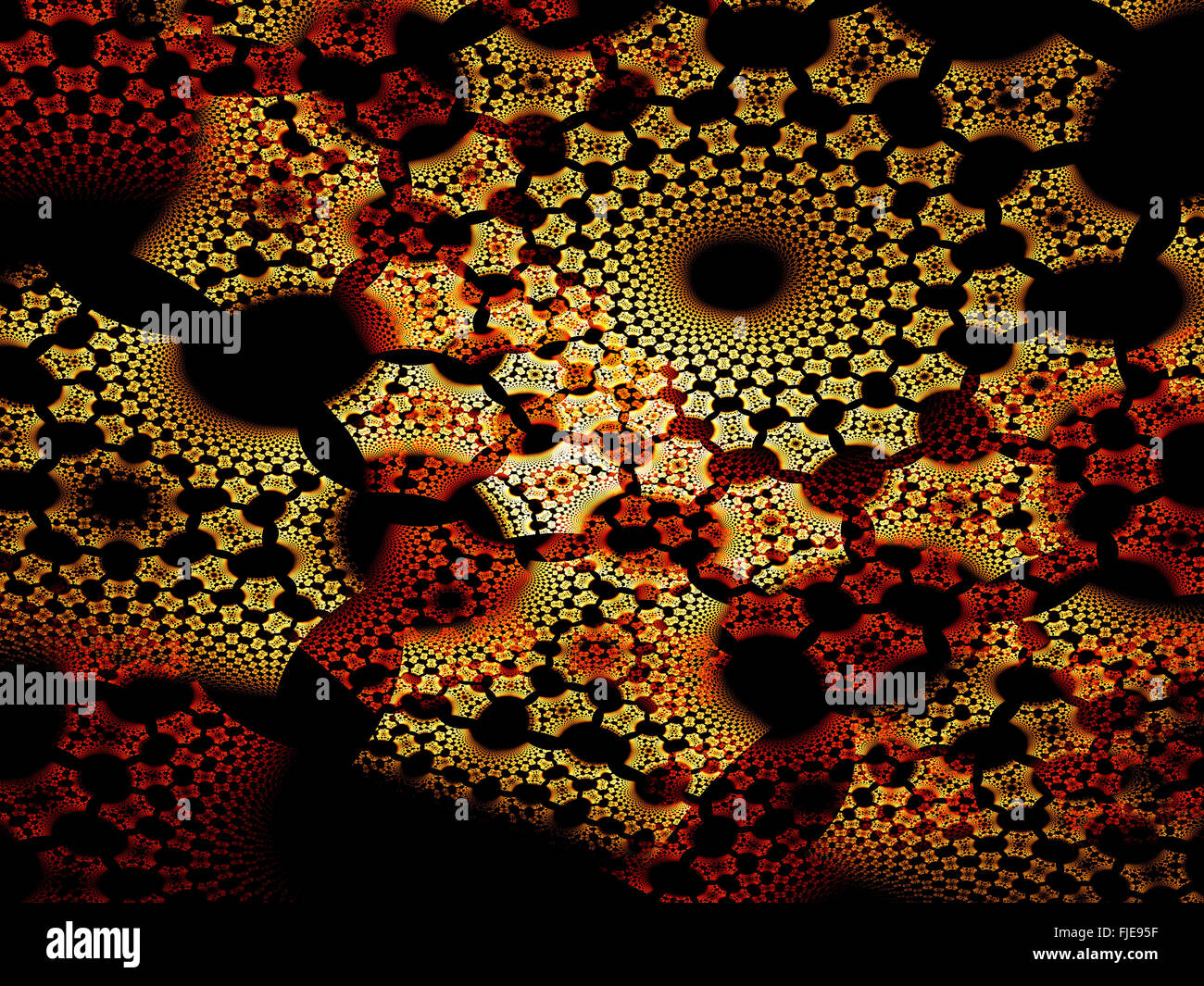 Spherical fractal artwork, computer generated abstract background Stock ...