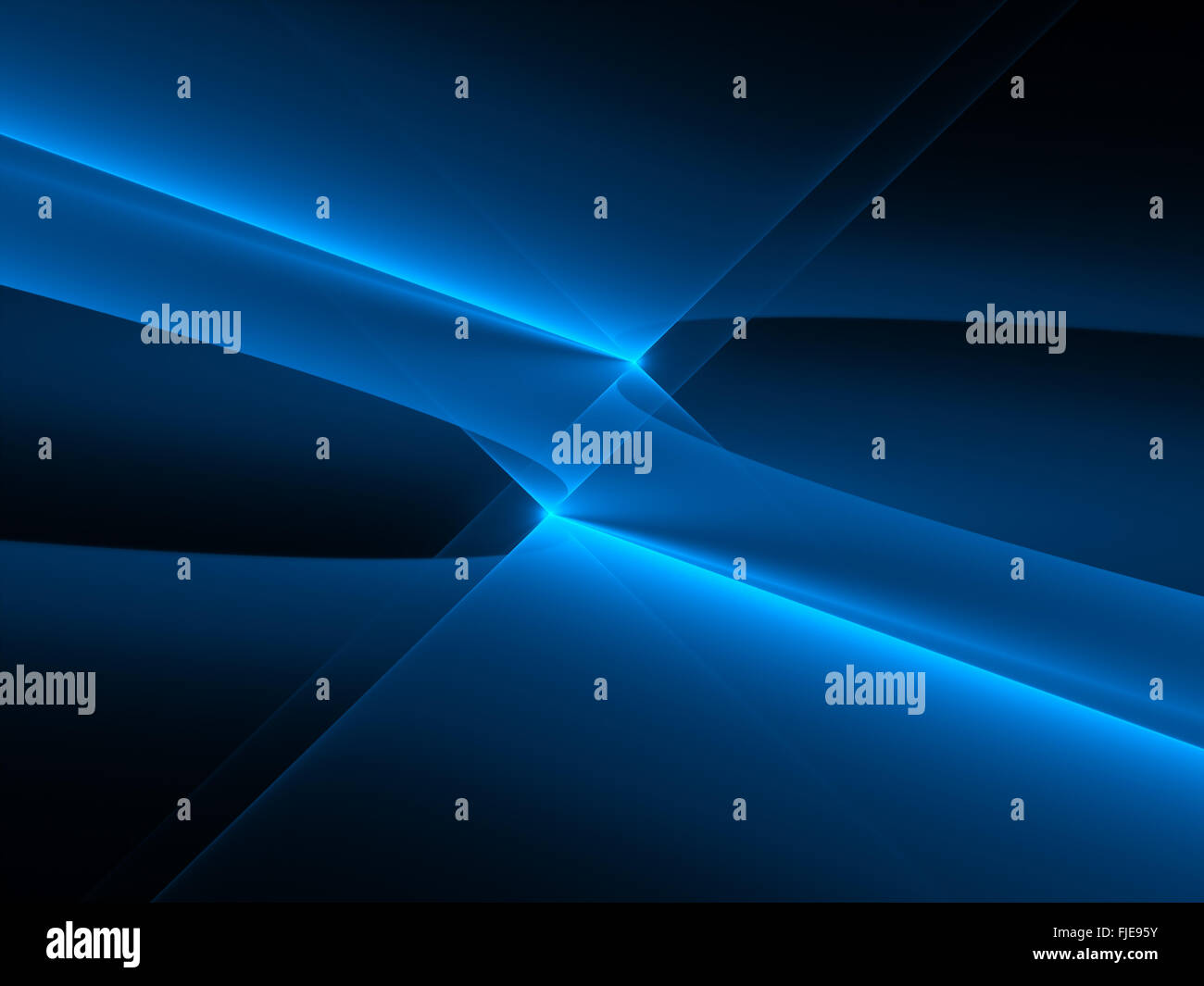 Blue glowing technology lines in space, computer generated abstract ...