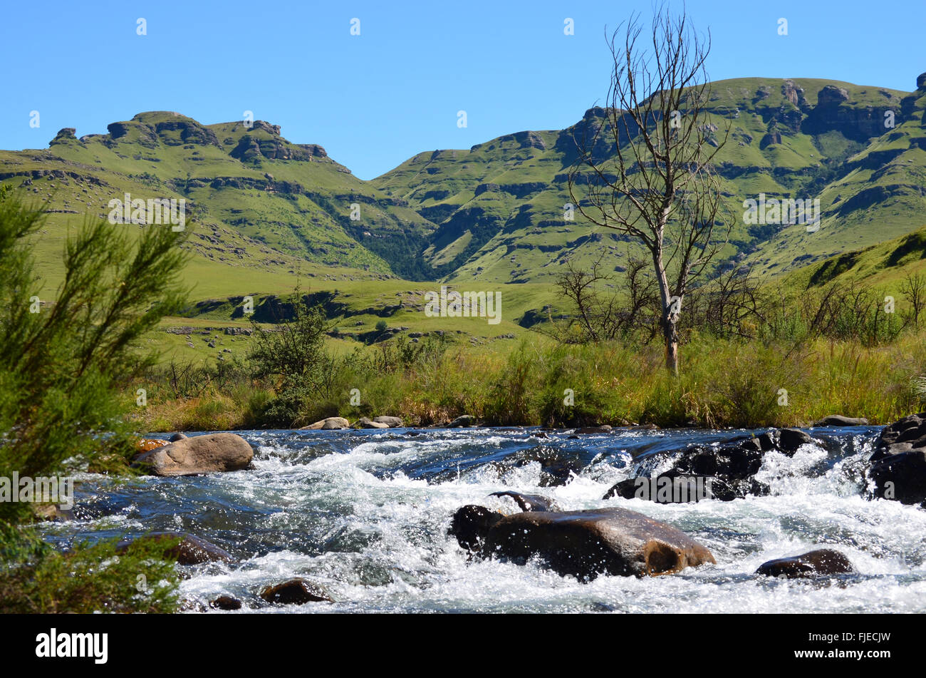 Mountains and rivers Stock Photo - Alamy