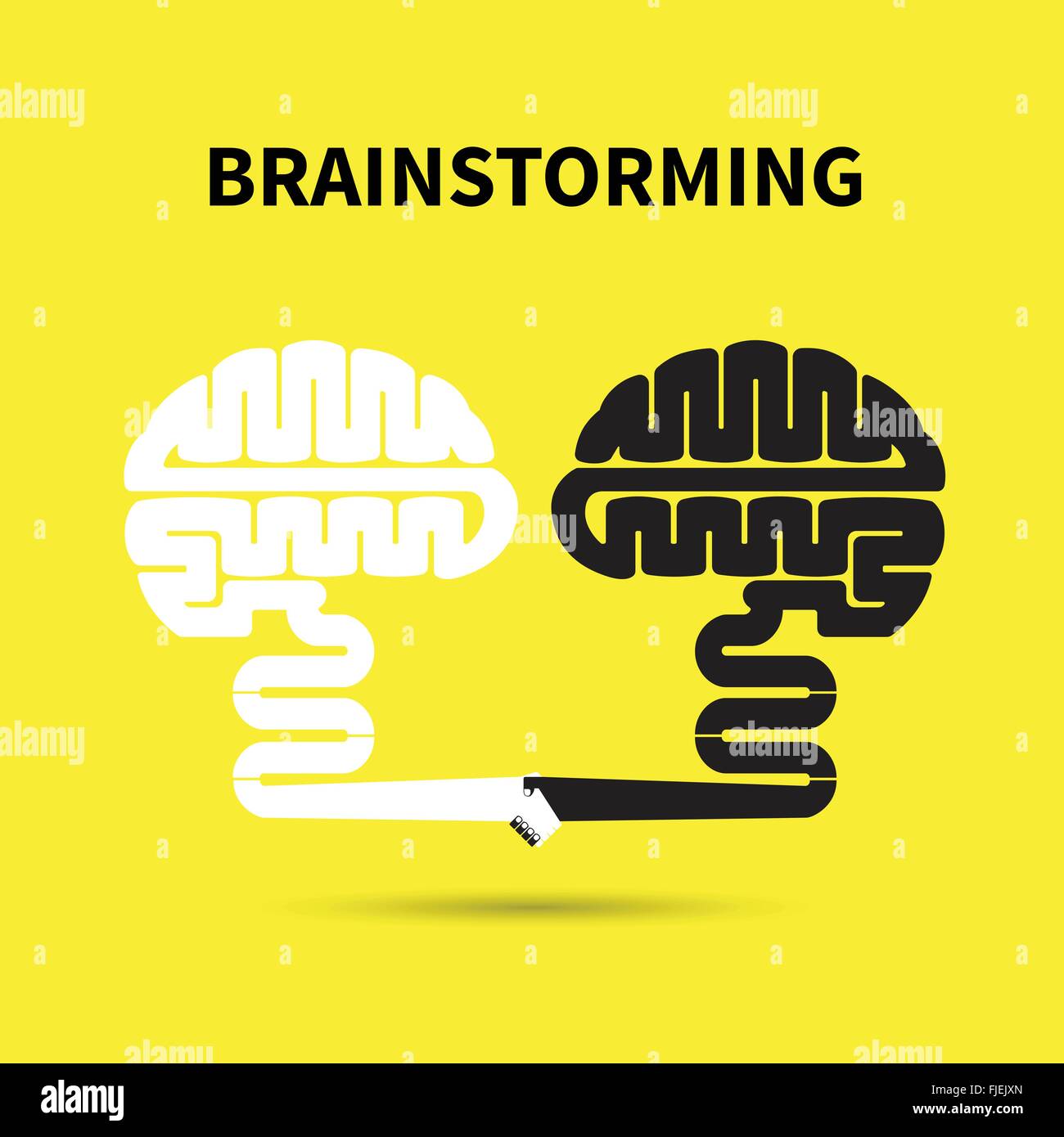 Brain brainstorming cartoon knowledge hi-res stock photography and ...