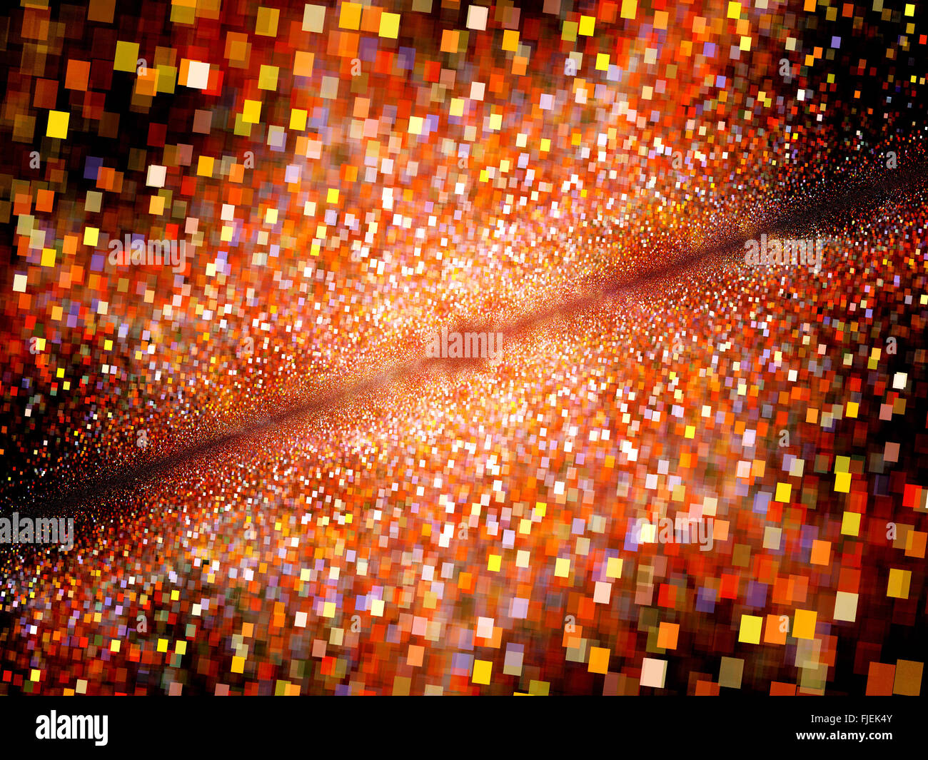 Glowing big data particles, computer generated abstract background ...