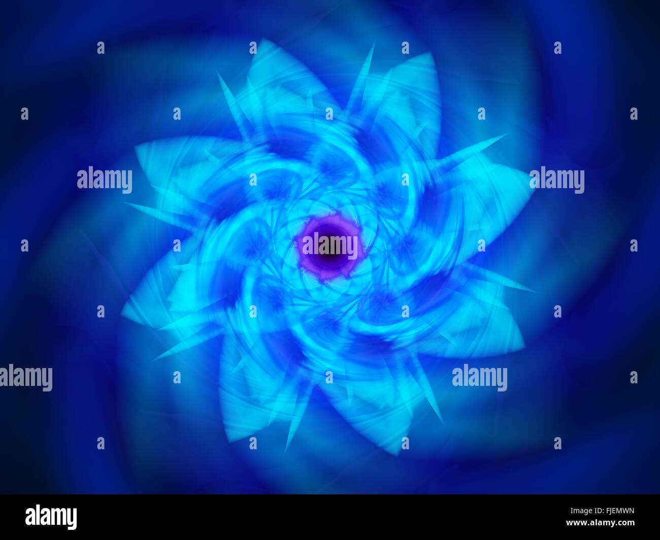 Multicolored spinning mandala in space, computer generated abstract ...