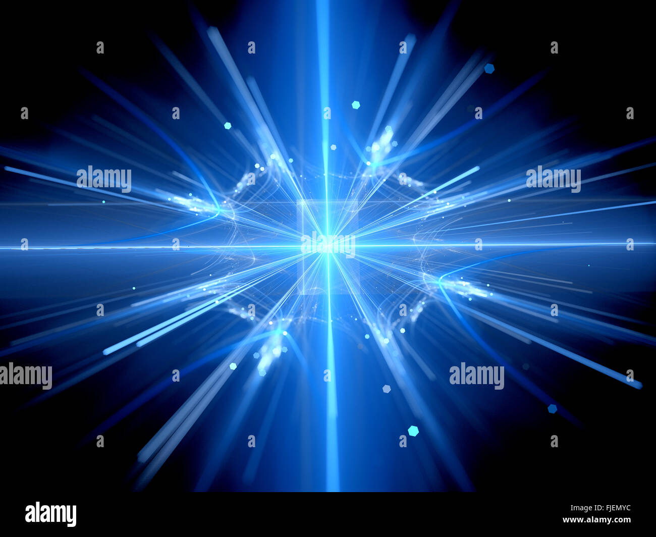 Fission in large hadron collider, computer generated abstract ...